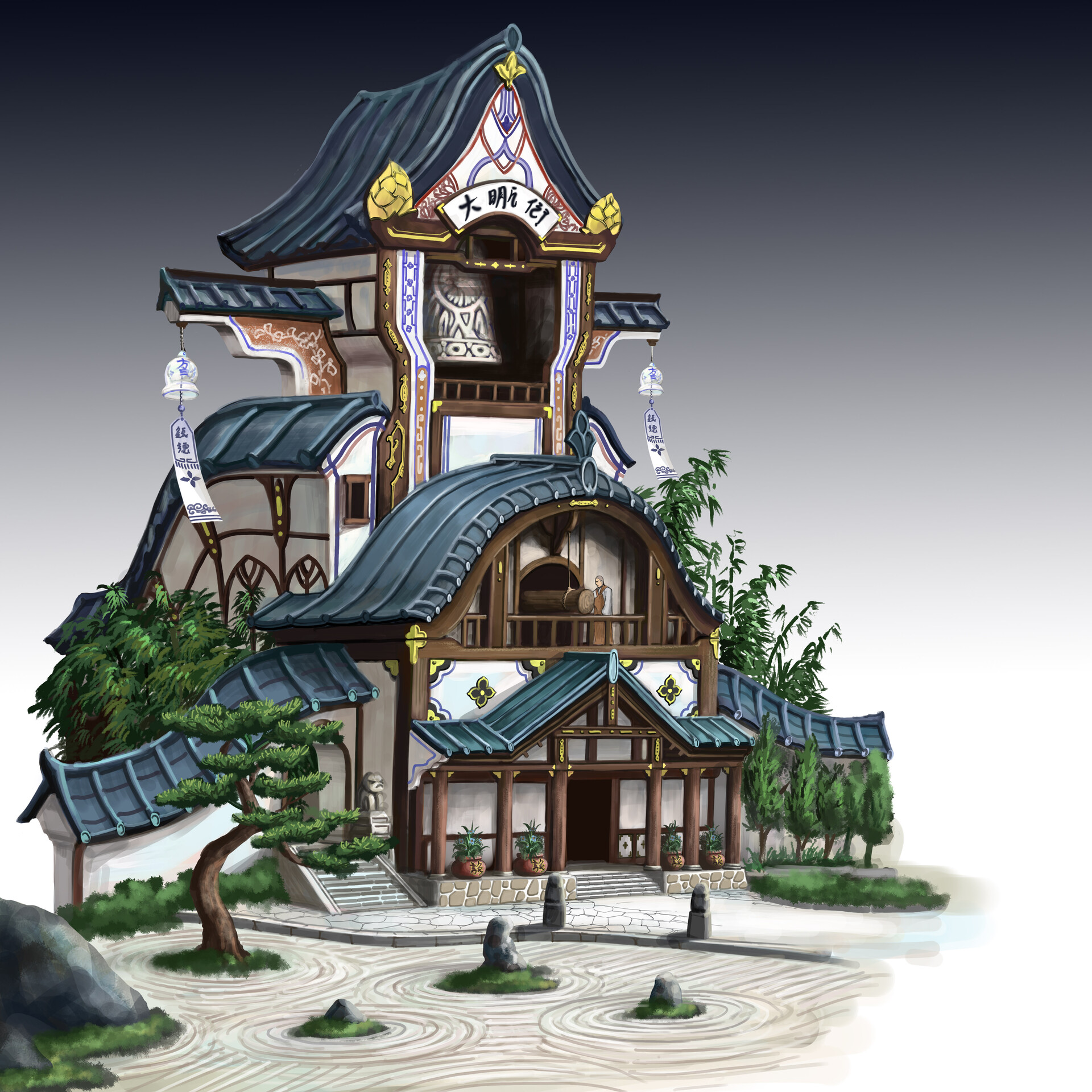 ArtStation - Asian architecture concept
