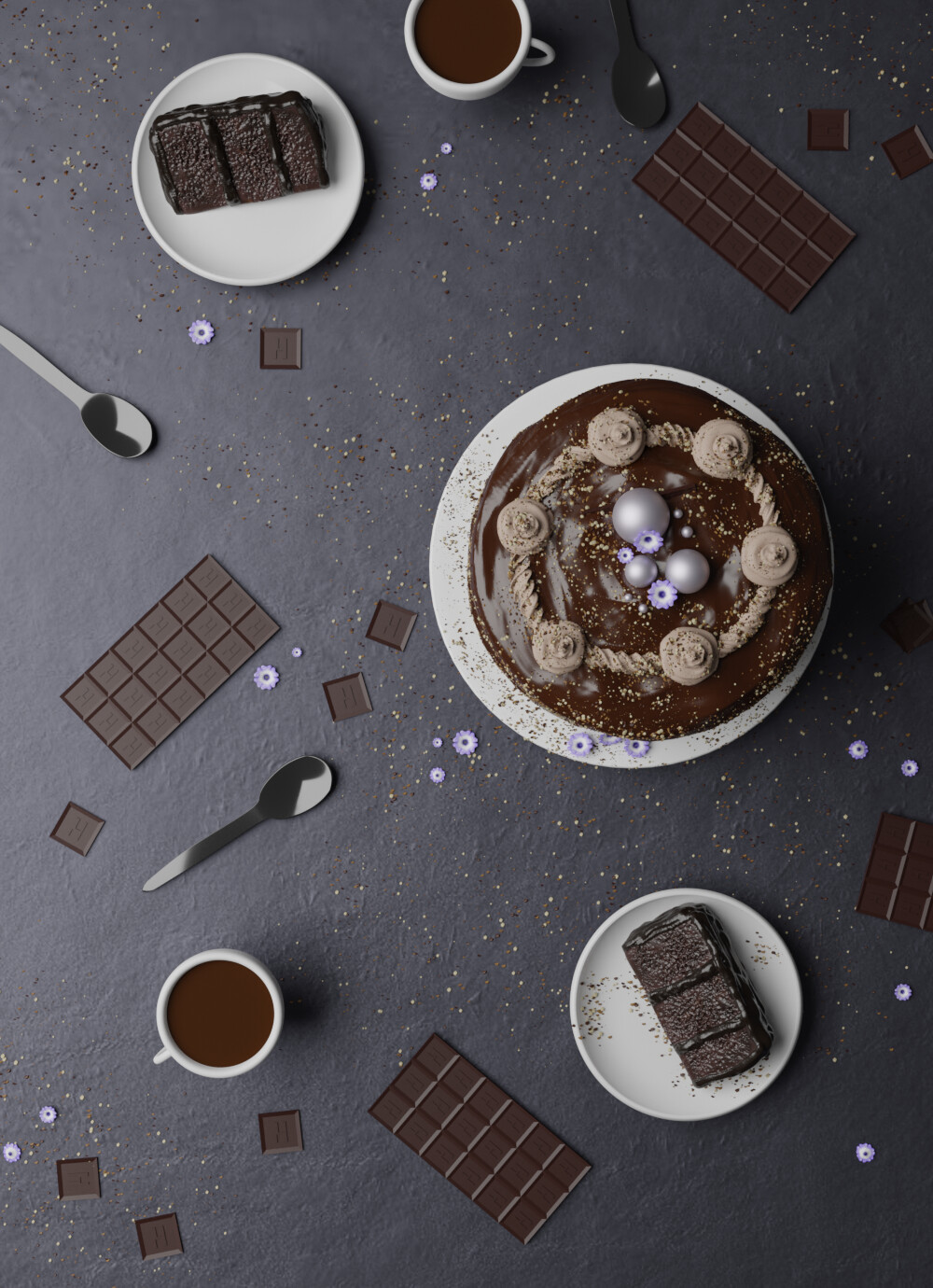 ArtStation - chocolate cake