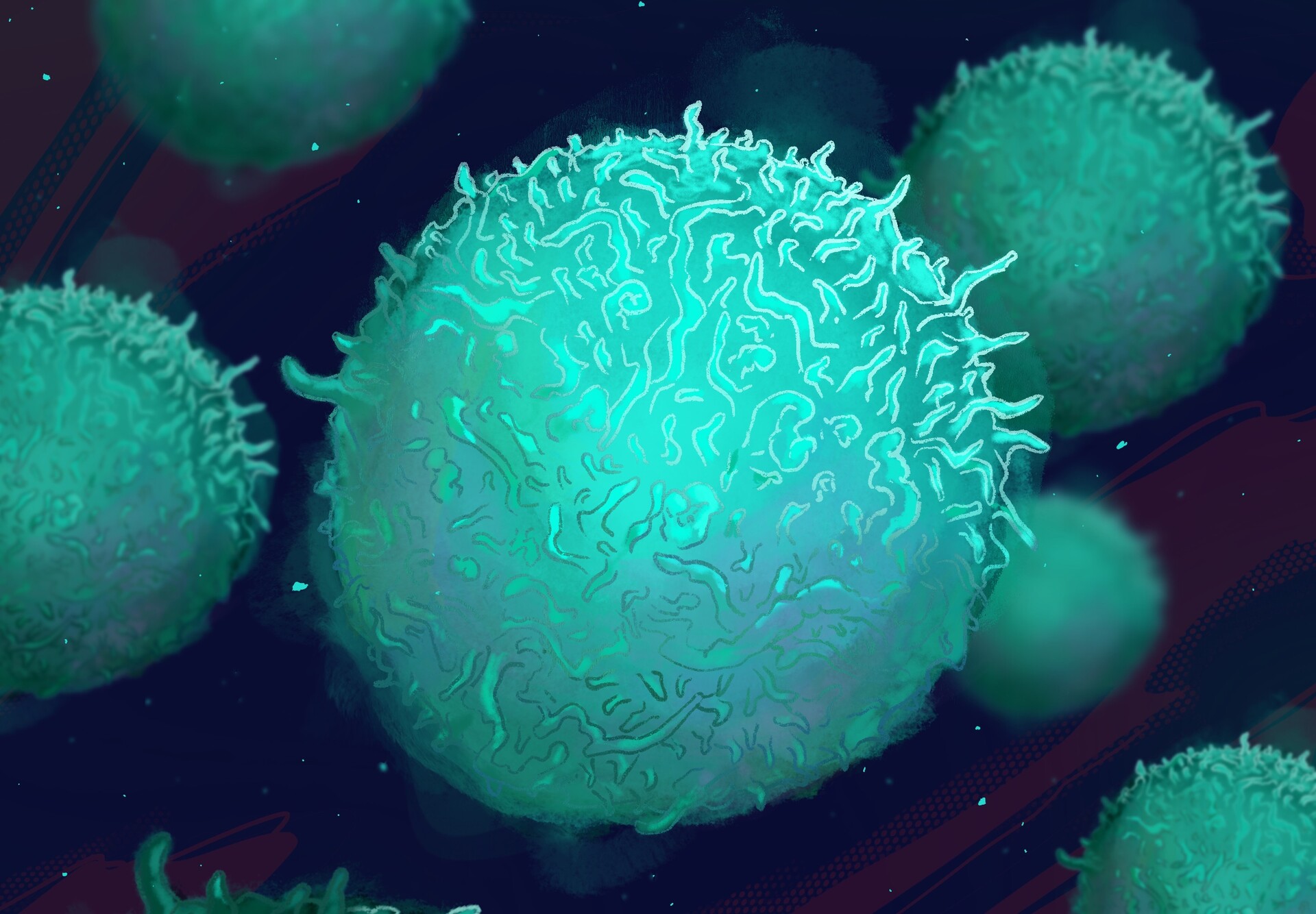 ArtStation - T cell illustration
