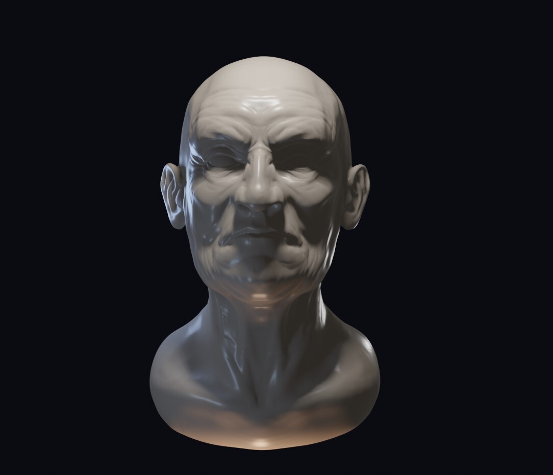 ArtStation - Old man head sculpt