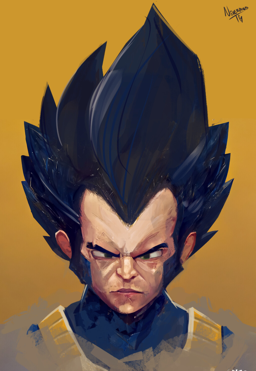 ArtStation - Vegeta - partially created by AI
