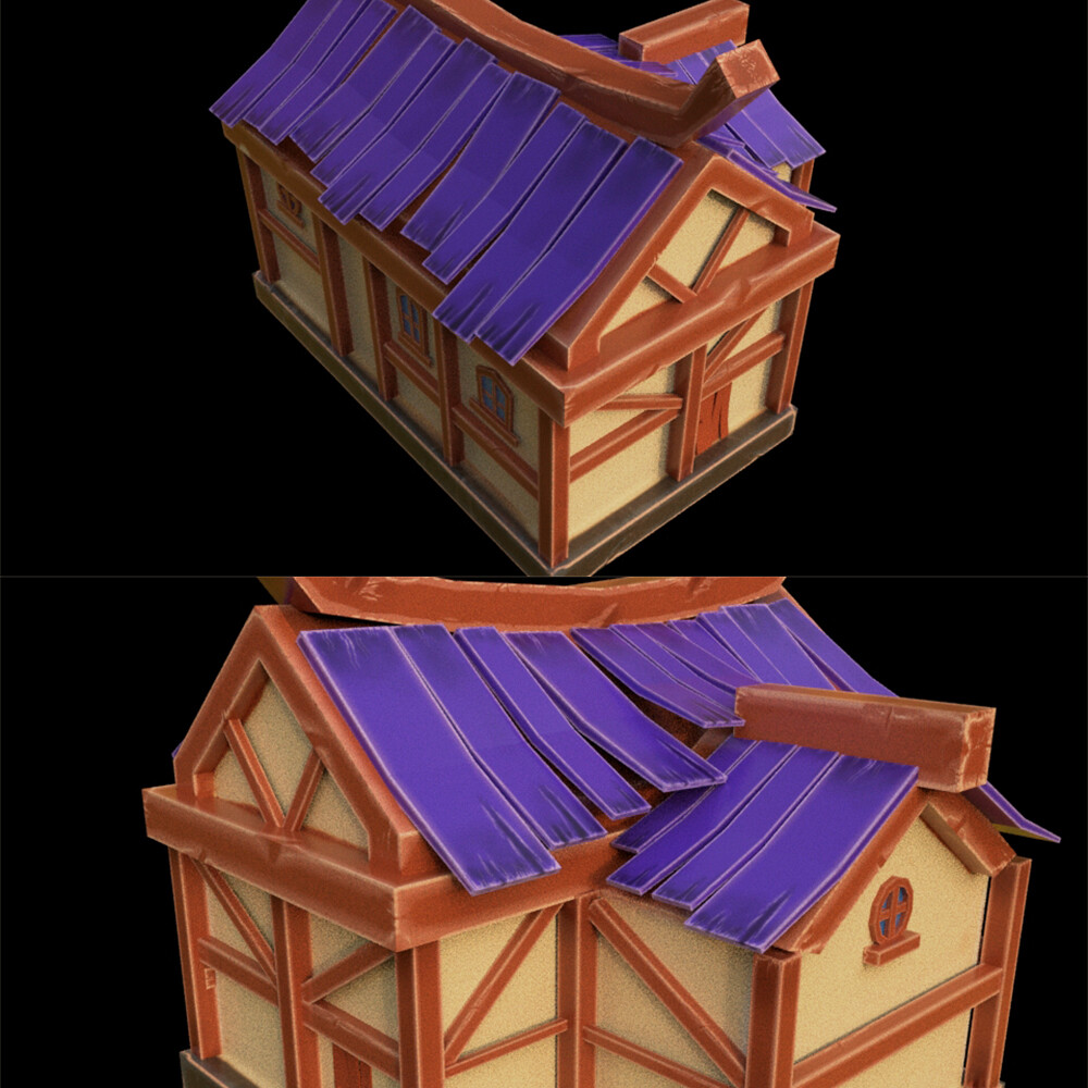 ArtStation - Stylized Medieval House