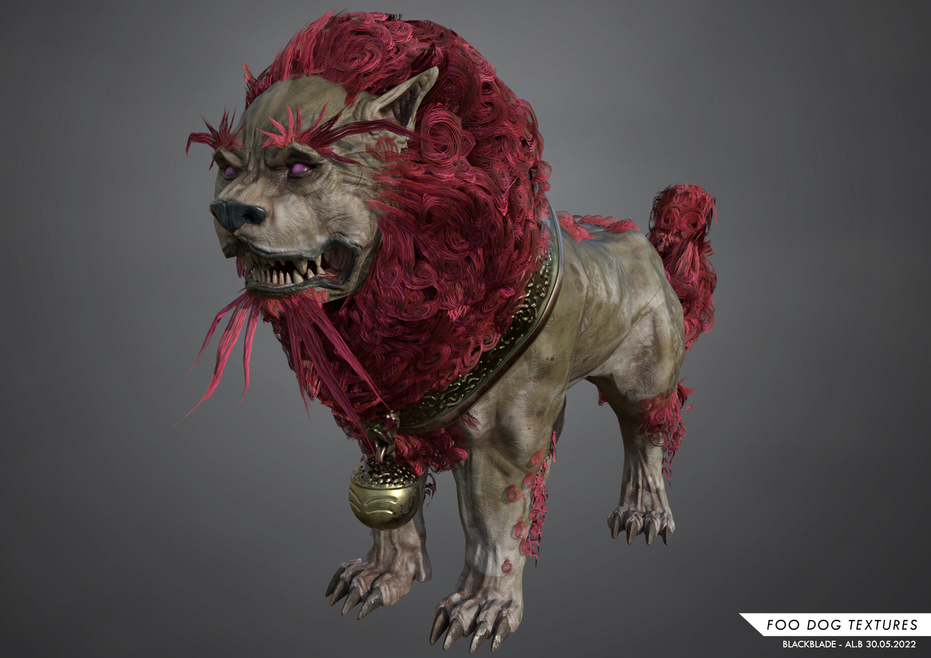 Alain Berset 3D Character Artist - FOO DOG - Game Ready Creature 2022