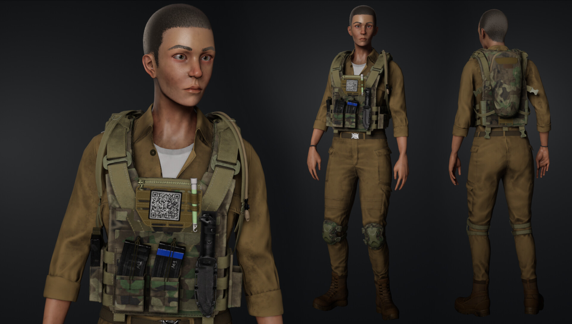 ArtStation - Female Soldier (WIP)