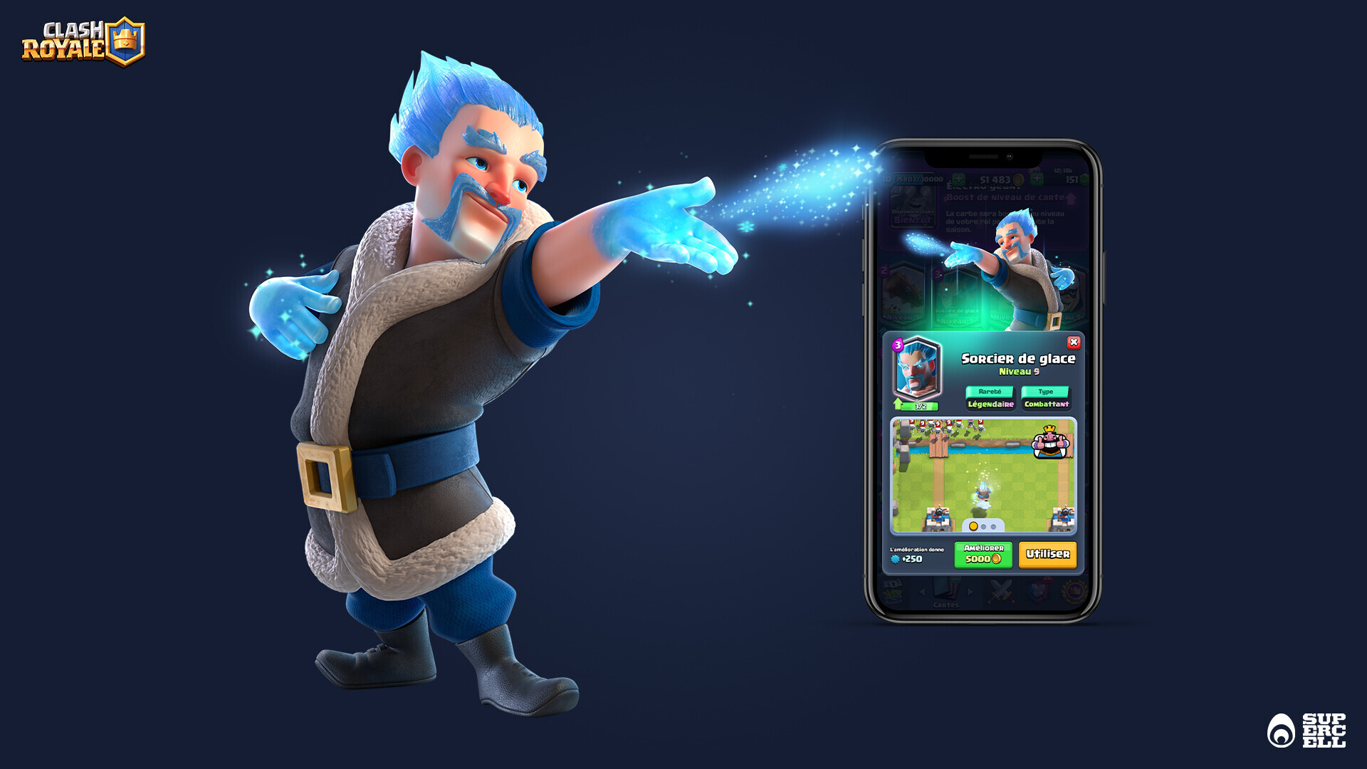 how to draw clash royale ice wizard