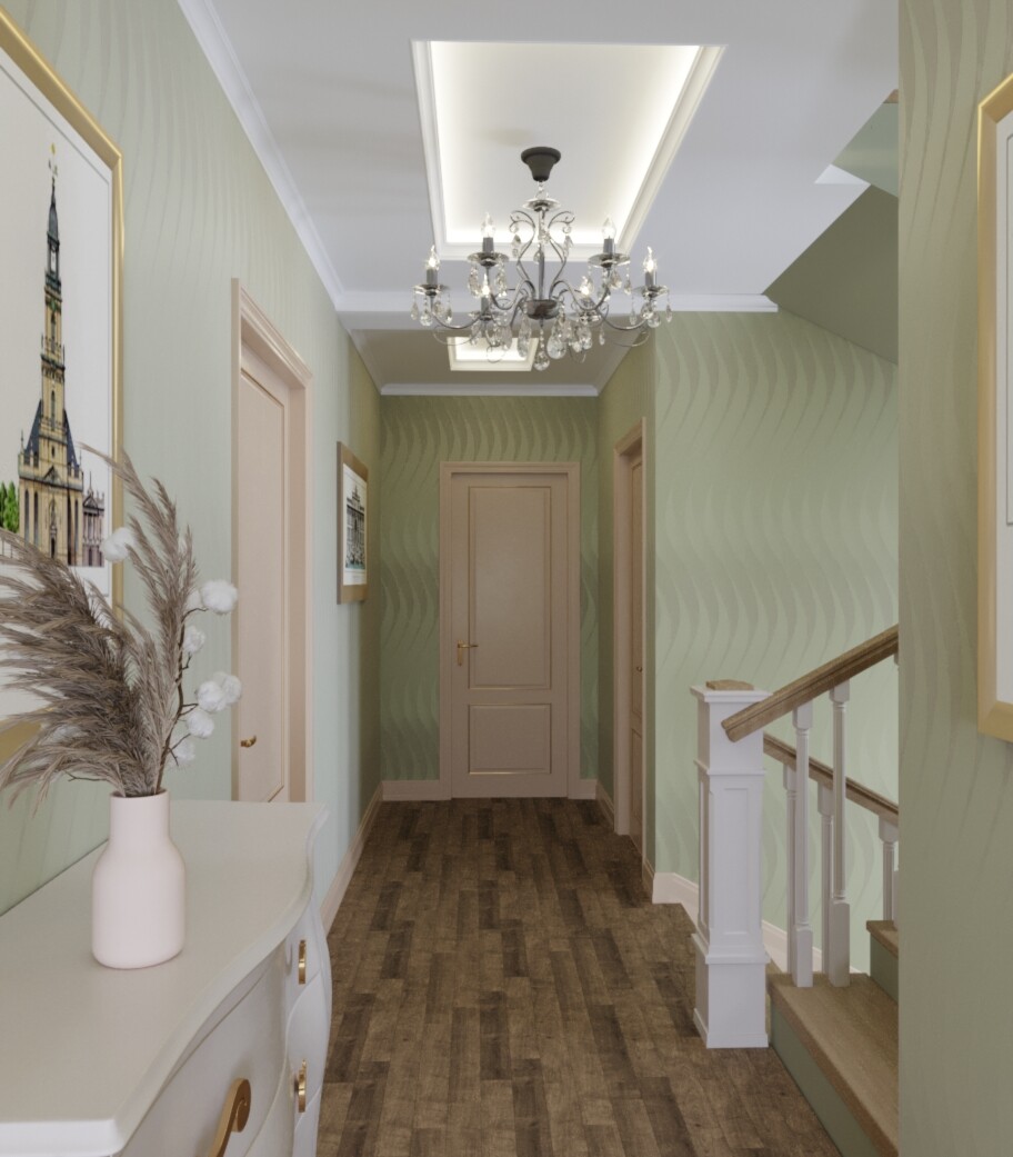 ArtStation - Interior 3d render visualization hallway