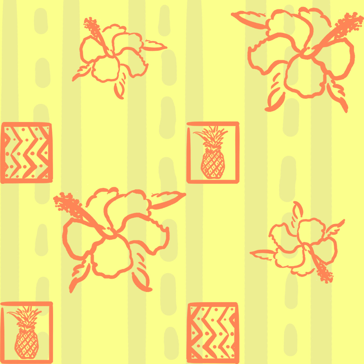 ArtStation - Yellow Vacation Shirt Pattern