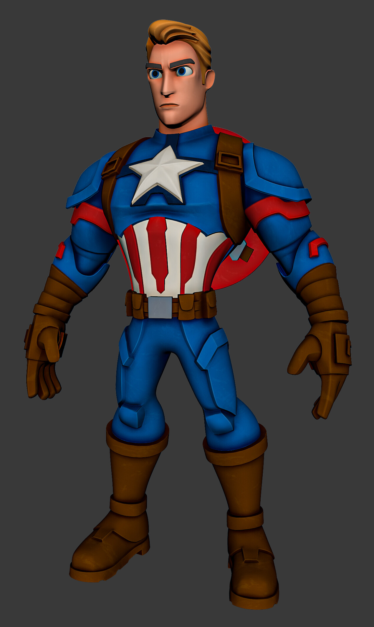 ArtStation - 3D character styles captain america