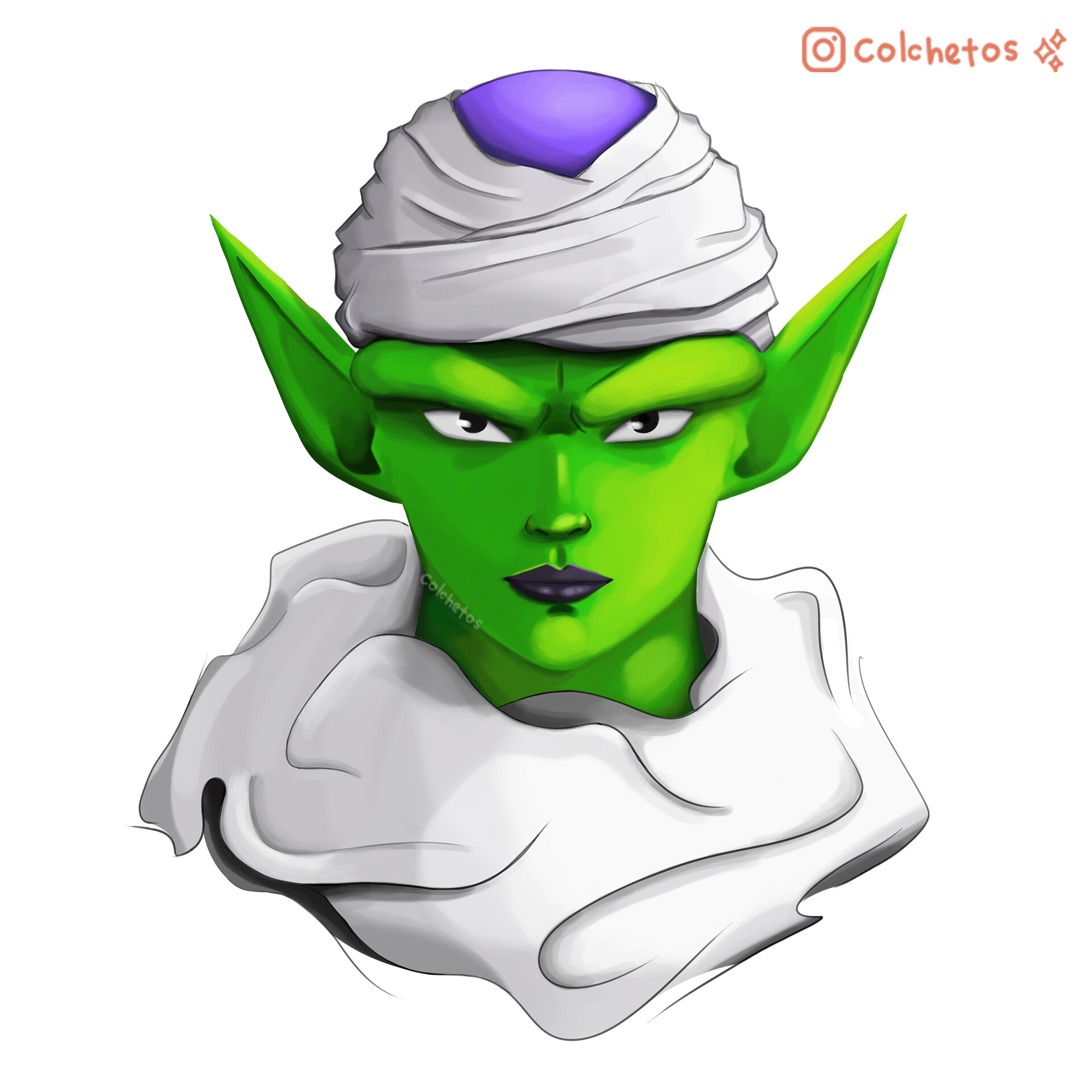ArtStation - Piccolo Portrait Dragon Ball Z Fanart artwork by @Colchetos