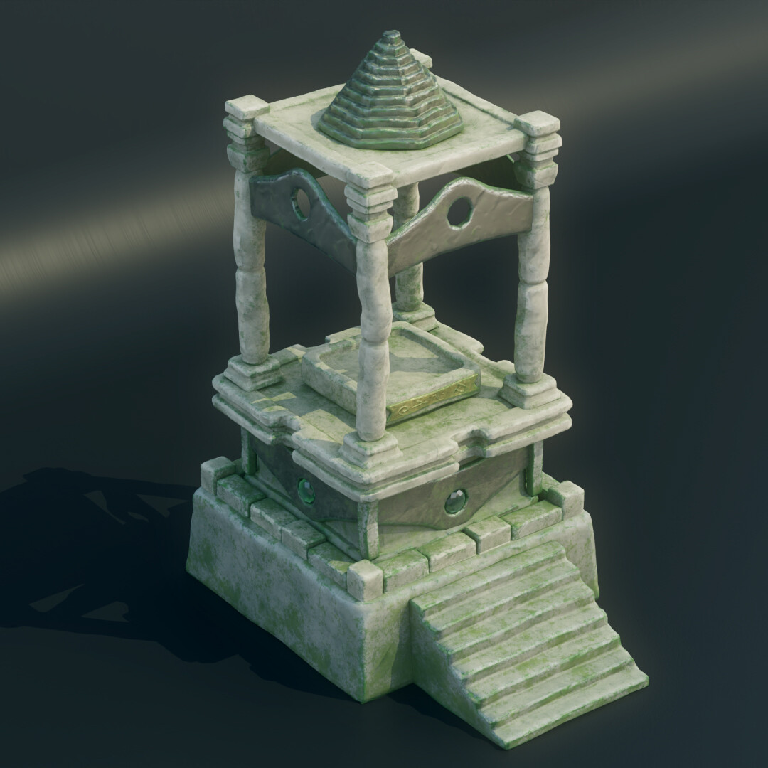 ArtStation - Aztec stylised stone work