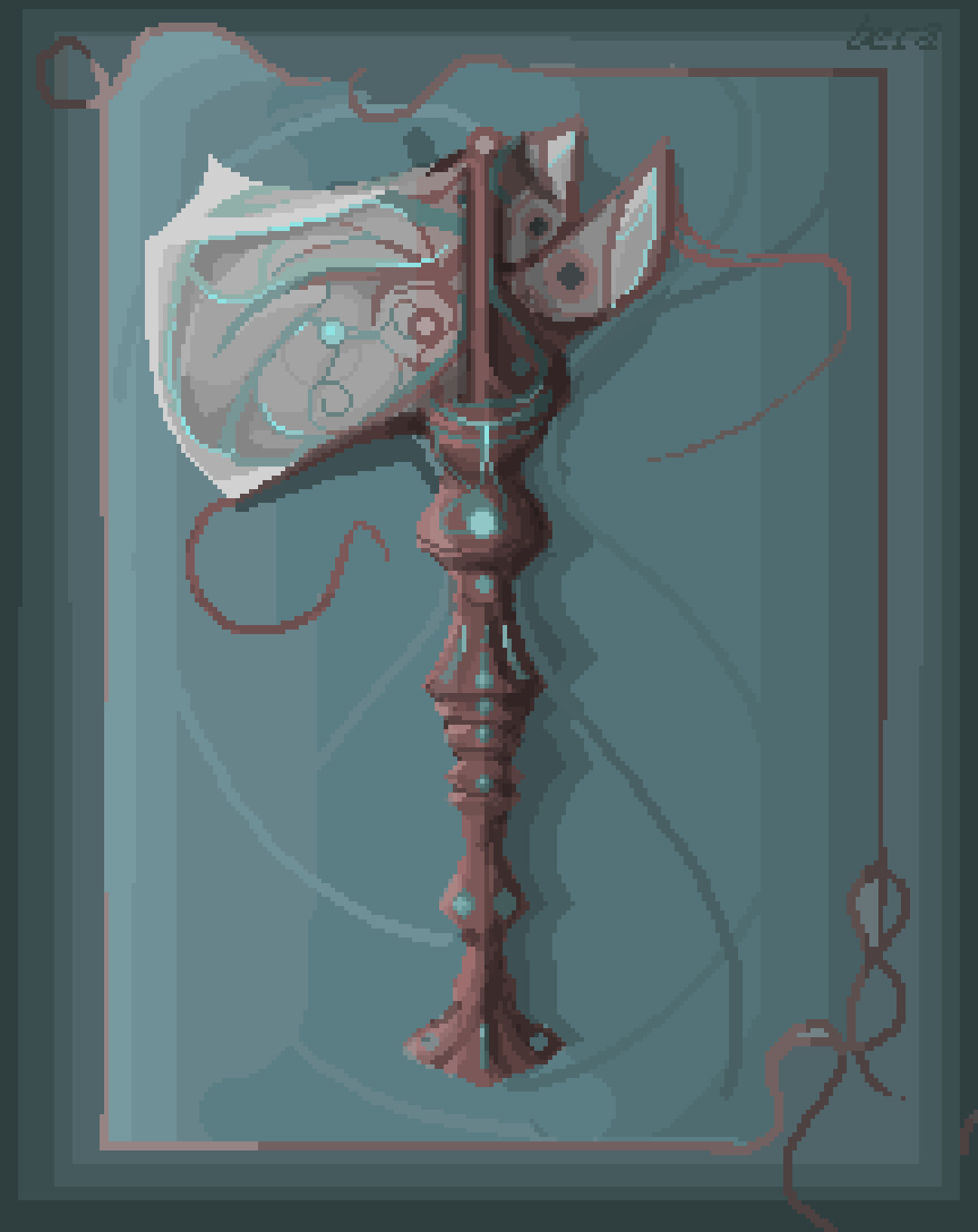 ArtStation - pixel art axe design
