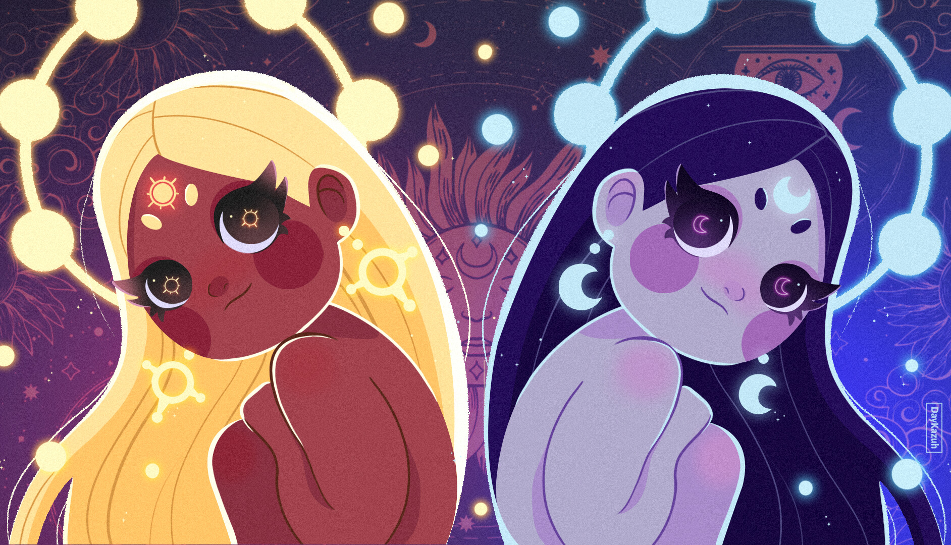 ArtStation - Sun and Moon cutes