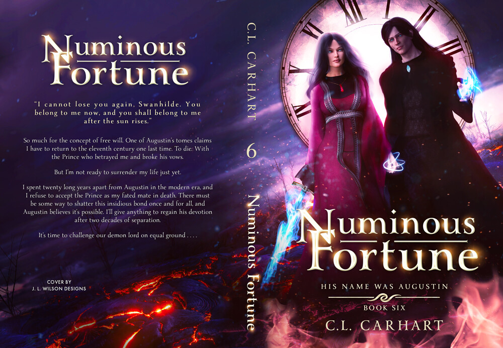 ArtStation - Time travel fantasy romance book cover: Numinous Fortune