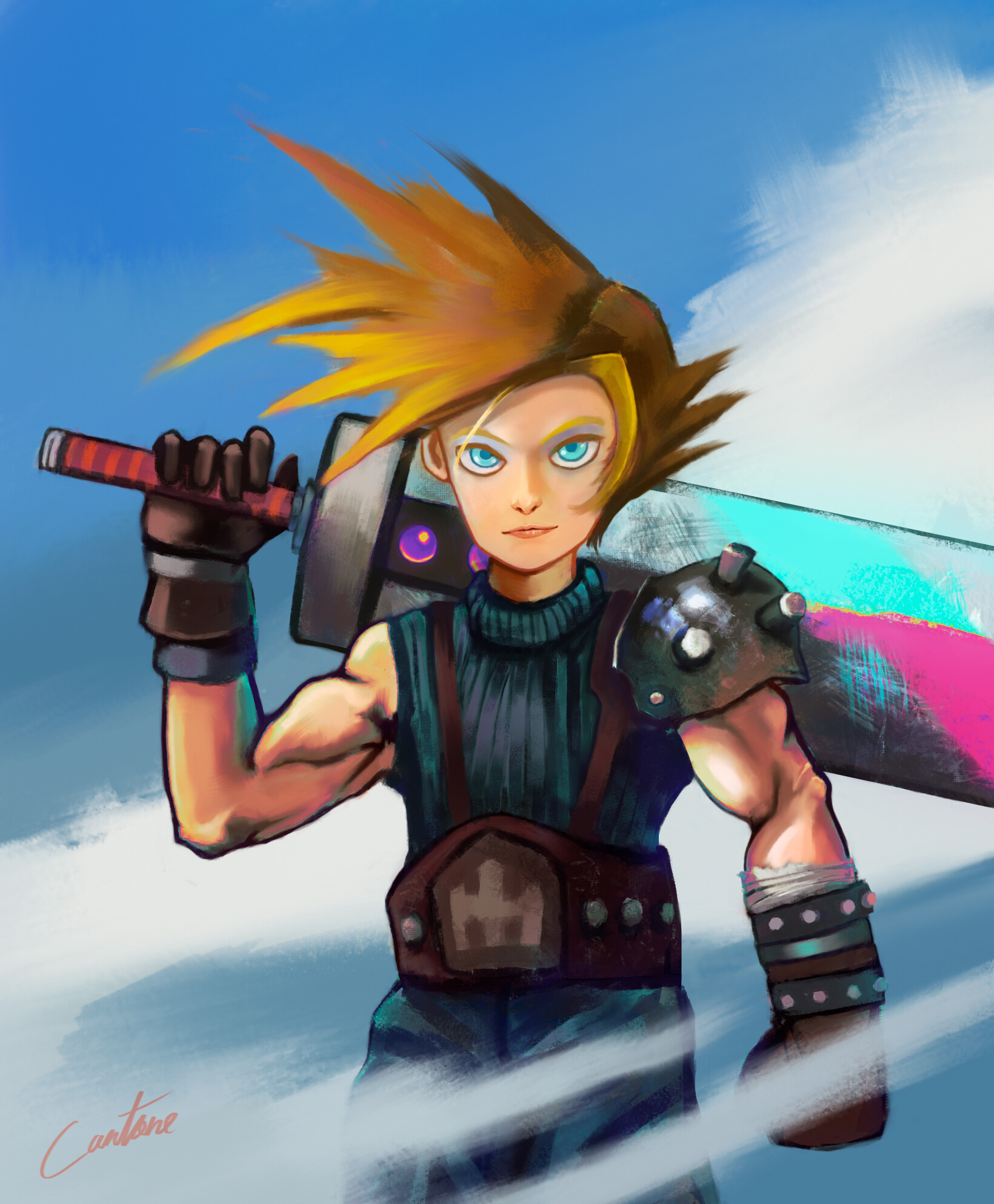ArtStation - Cloud in the clouds - Final Fantasy VII