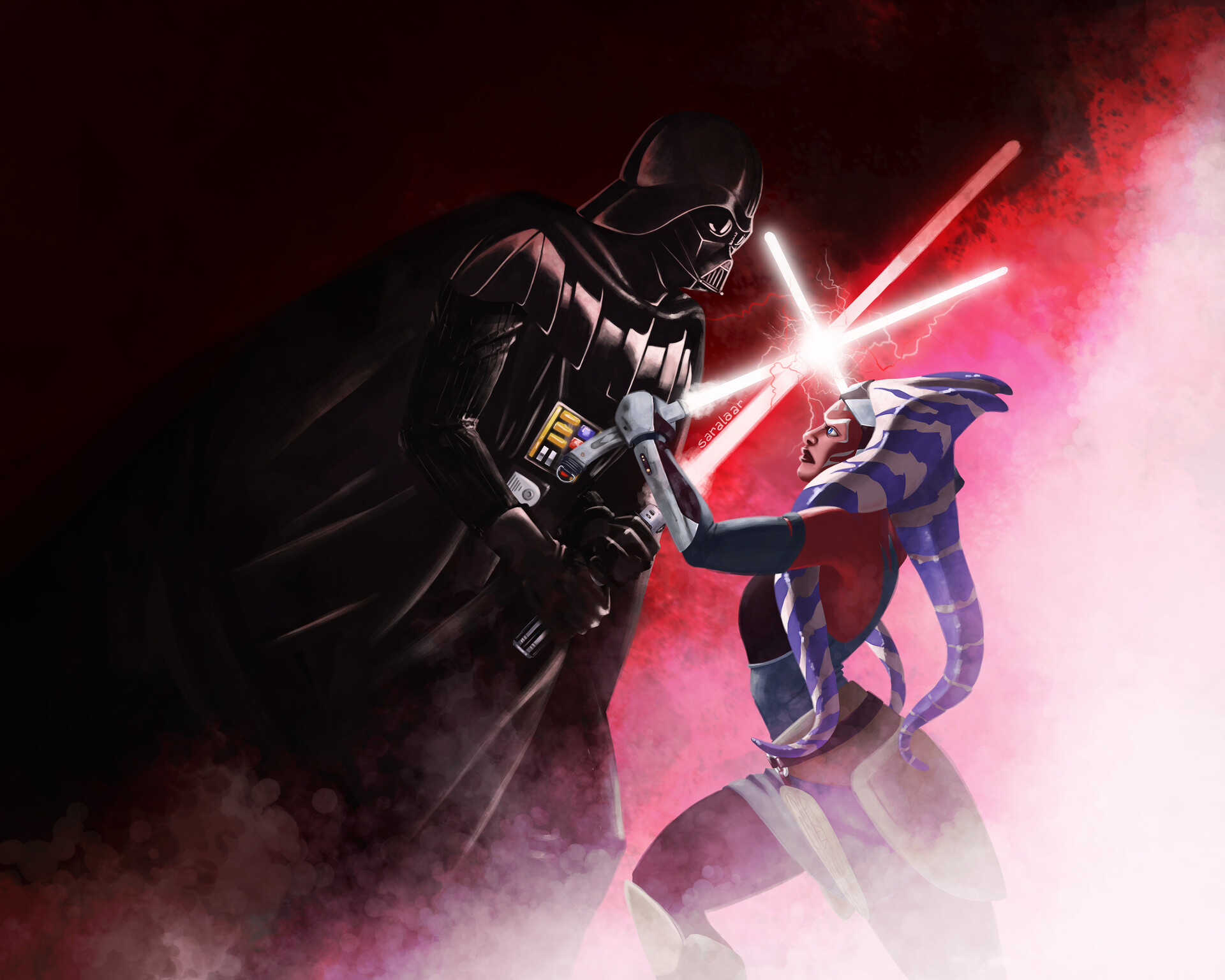 Ahsoka Tano Vs Darth Vader
