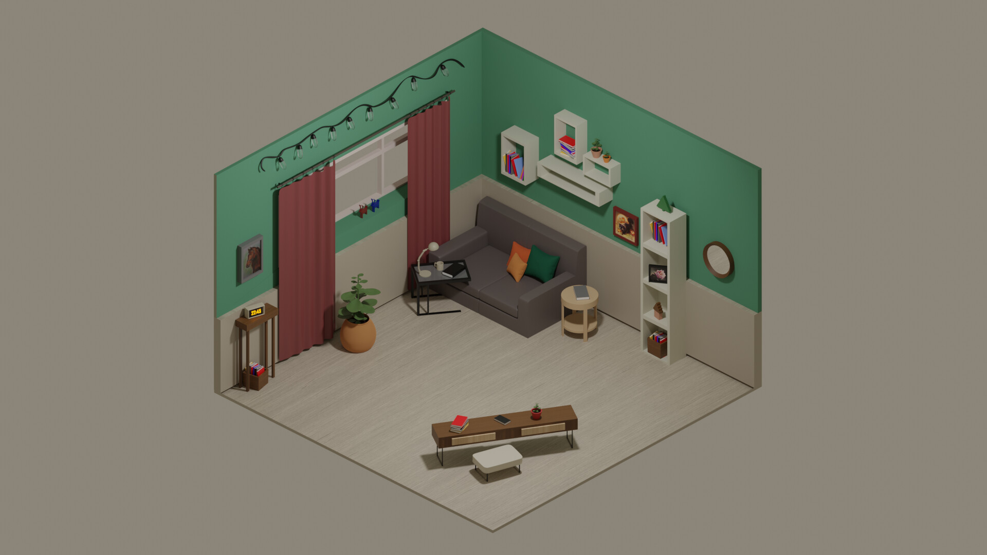 ArtStation - Isometric Room