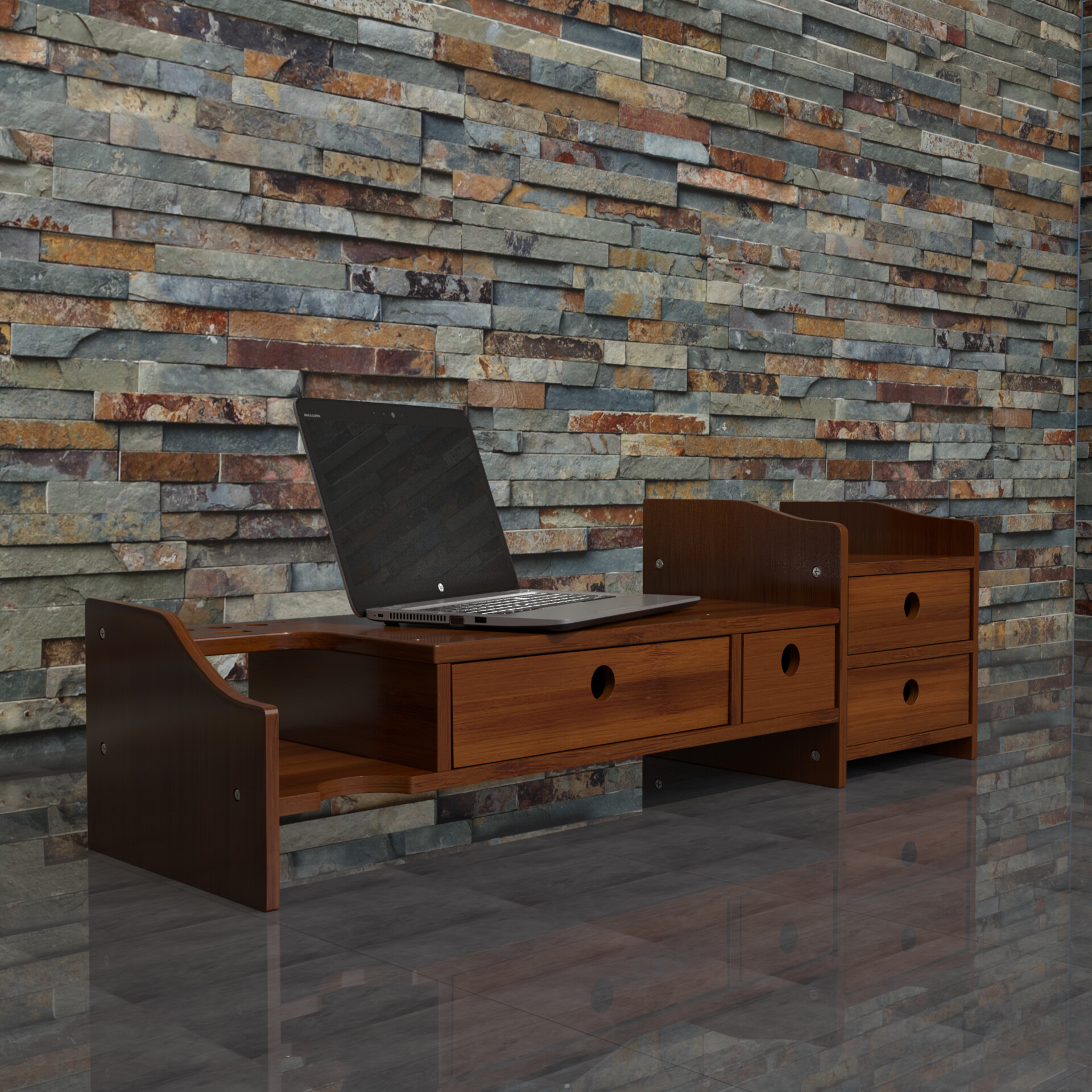 ArtStation - Wood Table for Laptop