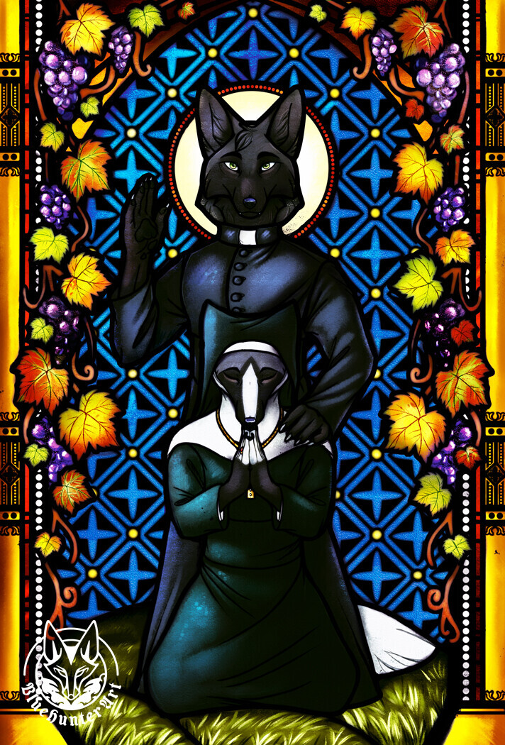 Blue Hunter - Tapestries - Medieval animals (Original characters)