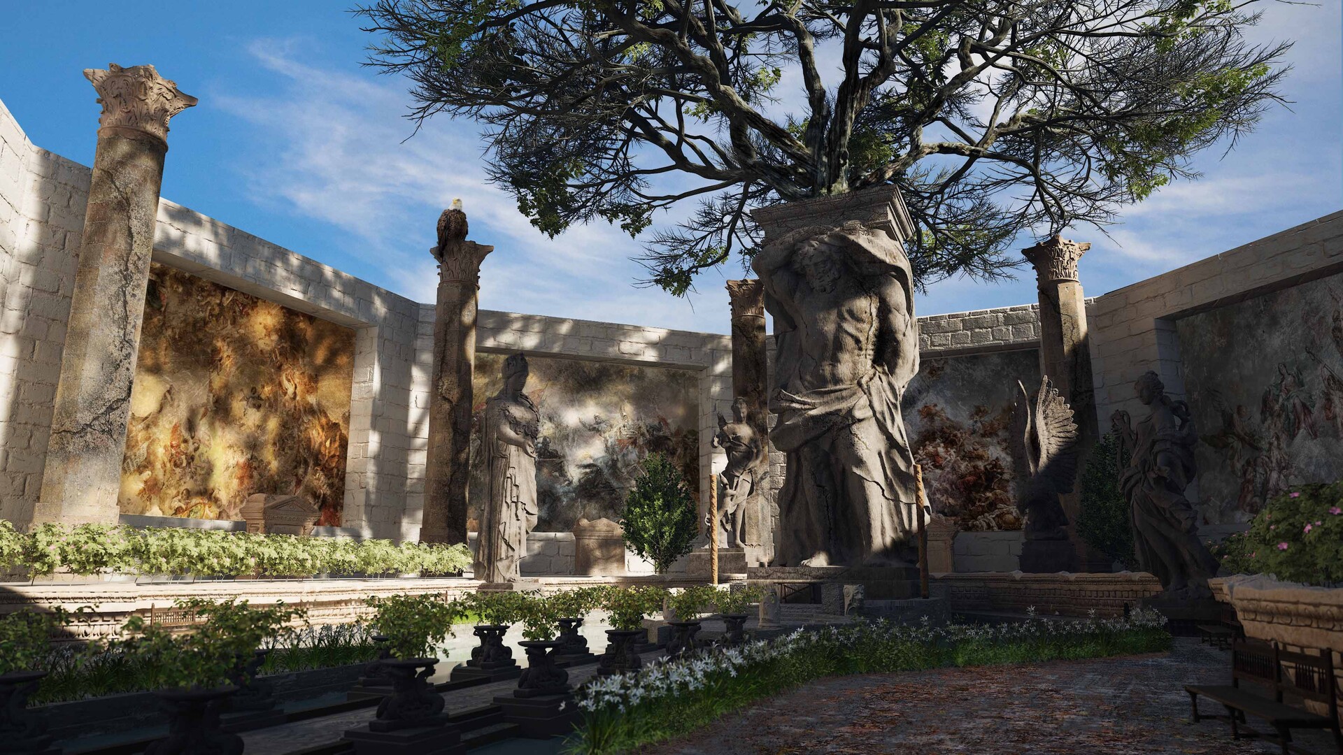 Jean Macedo - A Sacred Garden made in Unreal Engine 5 and Photoshop
