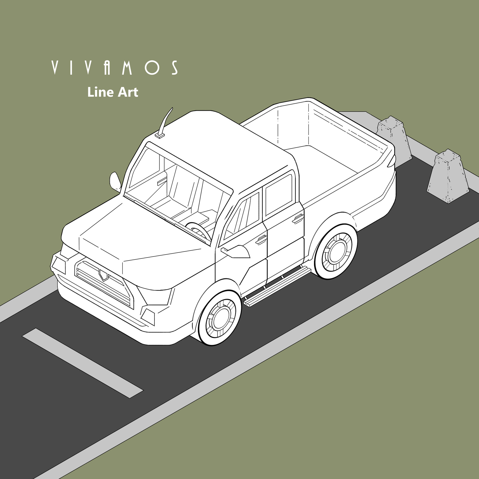 ArtStation - Pickup truck