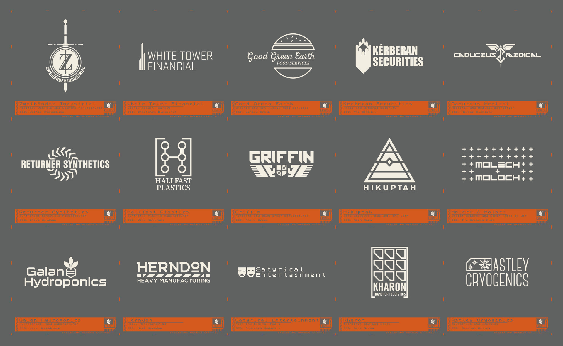 ArtStation - Random Cyberpunk Company Logos