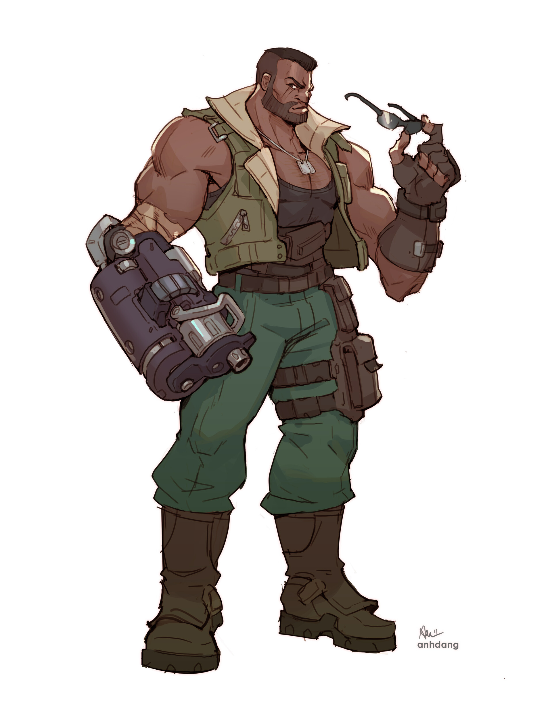 ArtStation - FF7 Barret Fanart