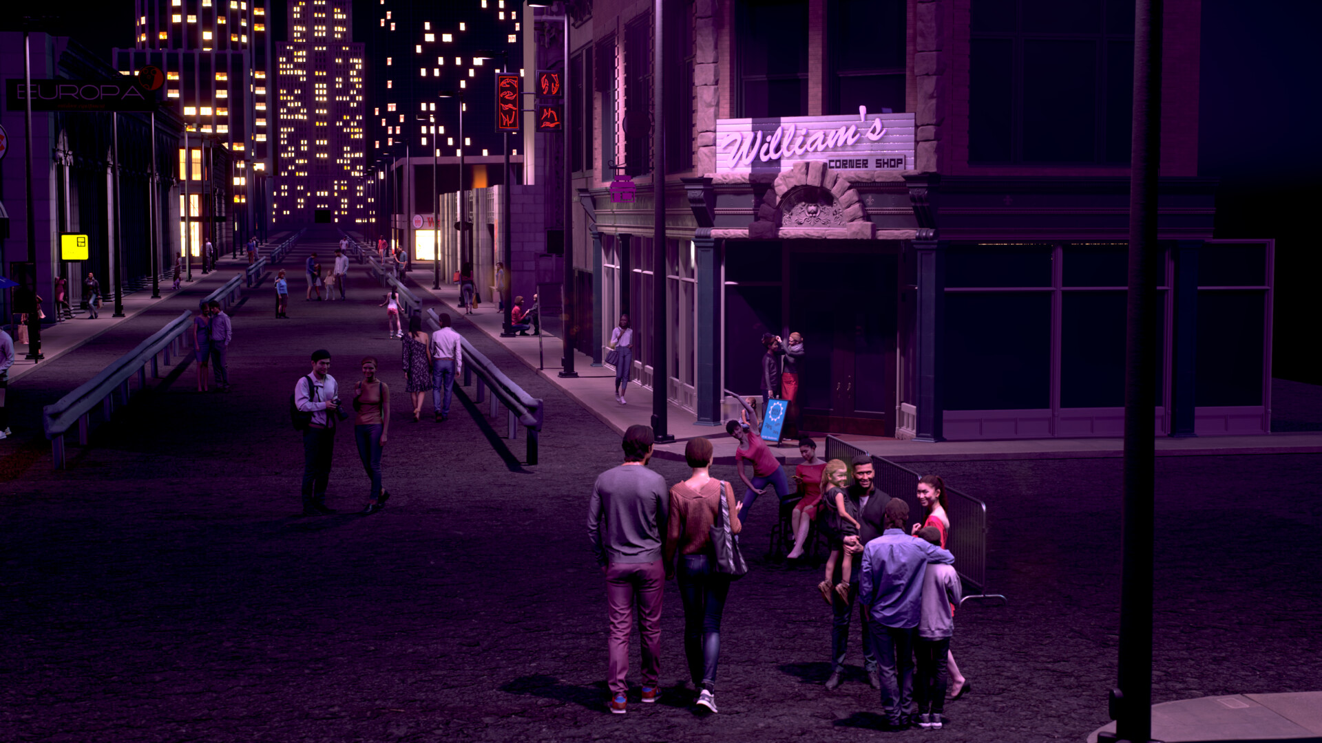Night Time City Scene