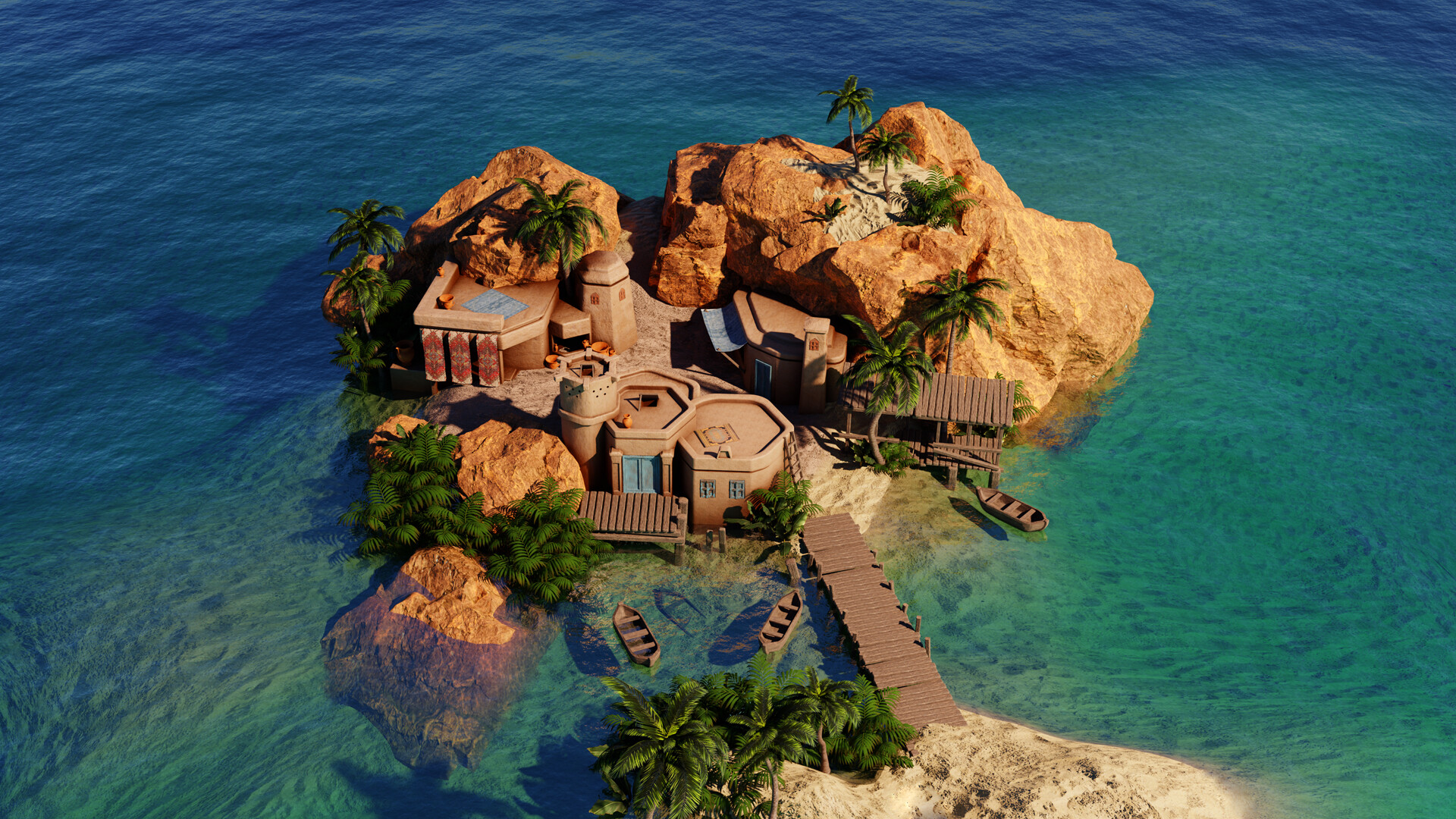 ArtStation - Island Village