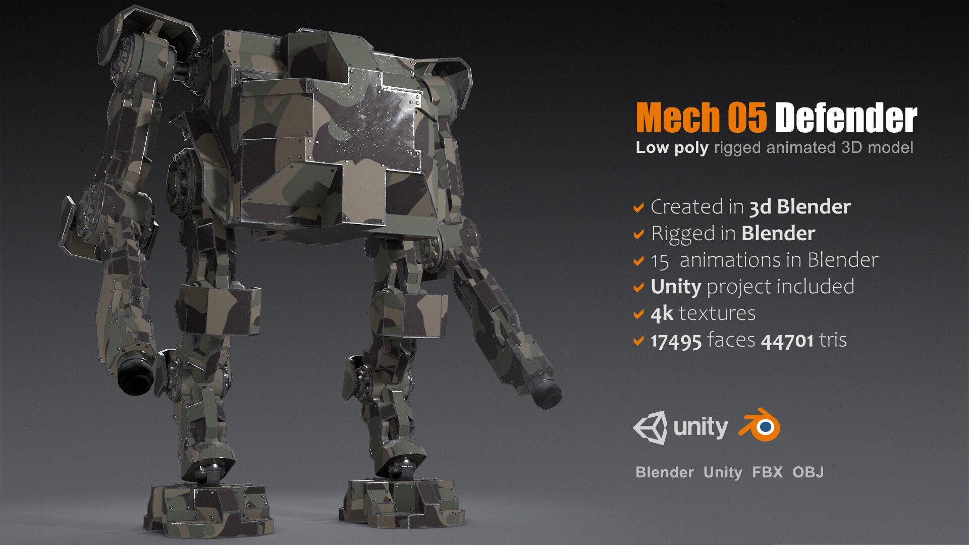 ArtStation - Mech 05 - Defender