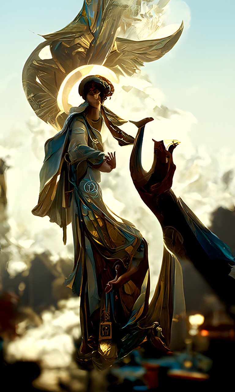 ArtStation - Tarot Card Series: Trial（Angel）