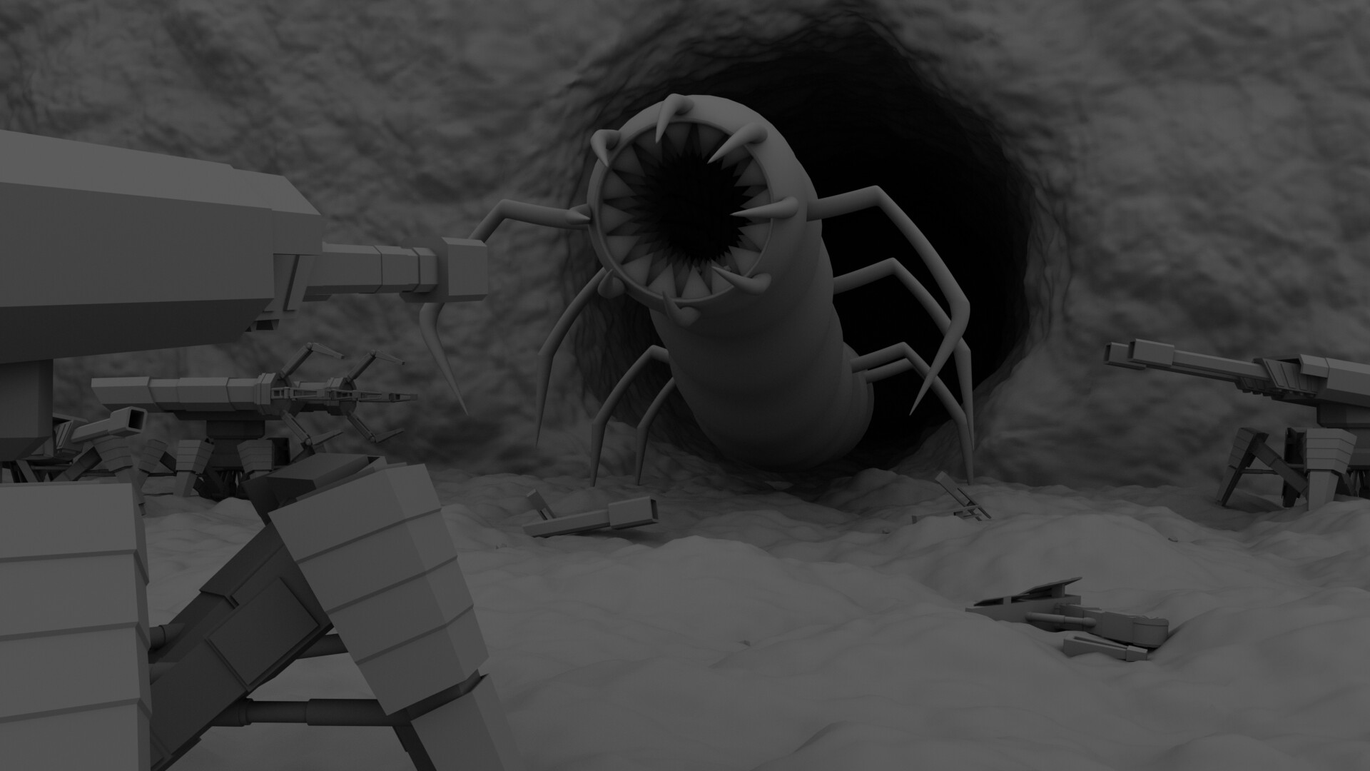 ArtStation - Scary worm (3D art)