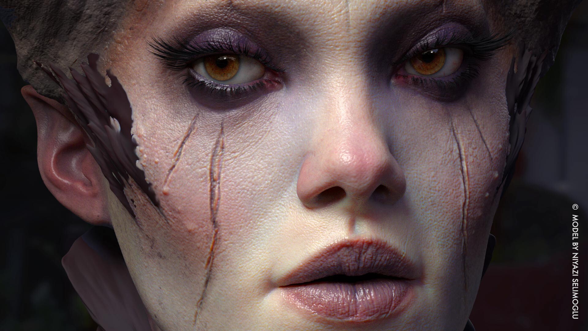 Henning Sanden - Character Face Texturing in Substance Painter Final Product