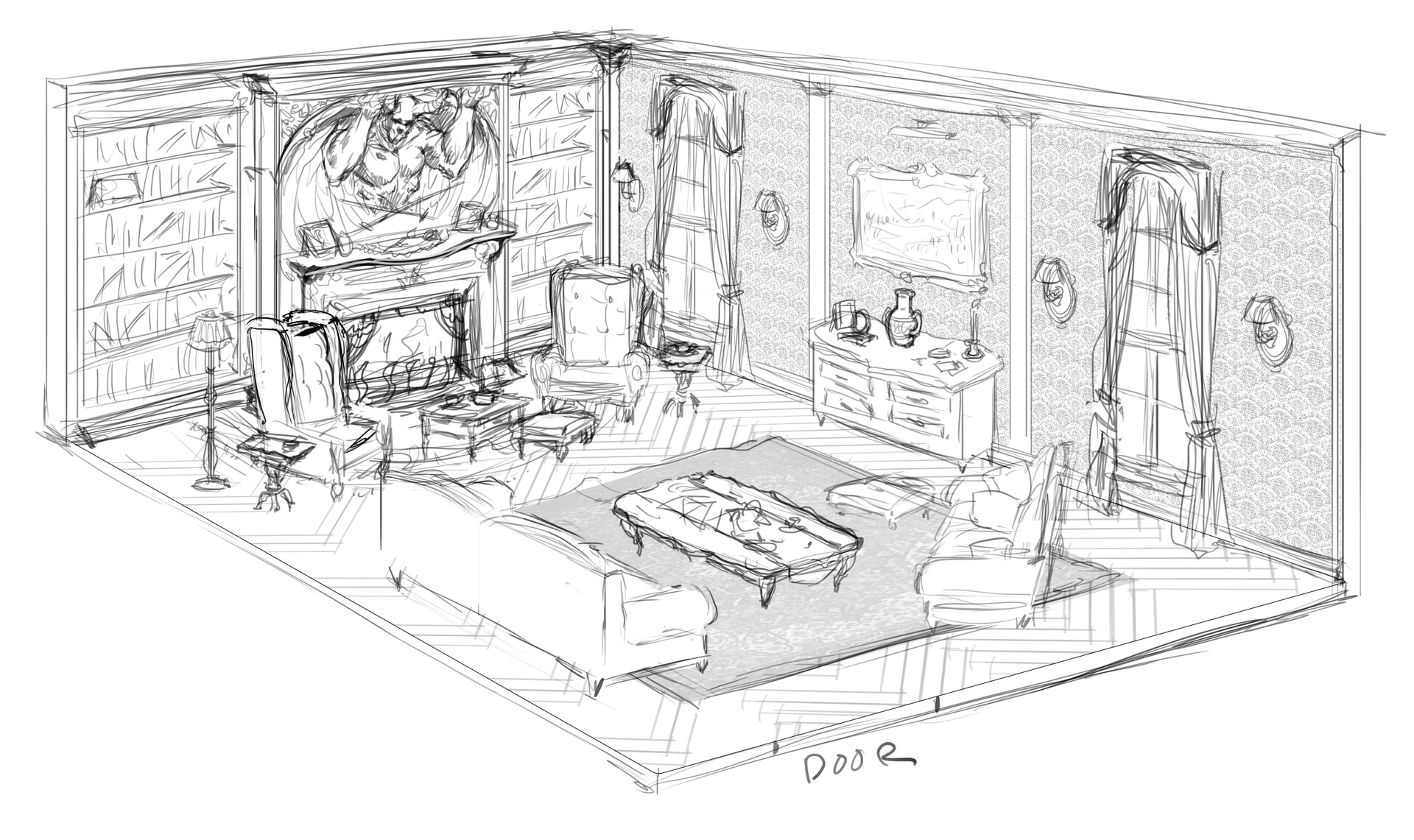 Set Design Sketch Examples