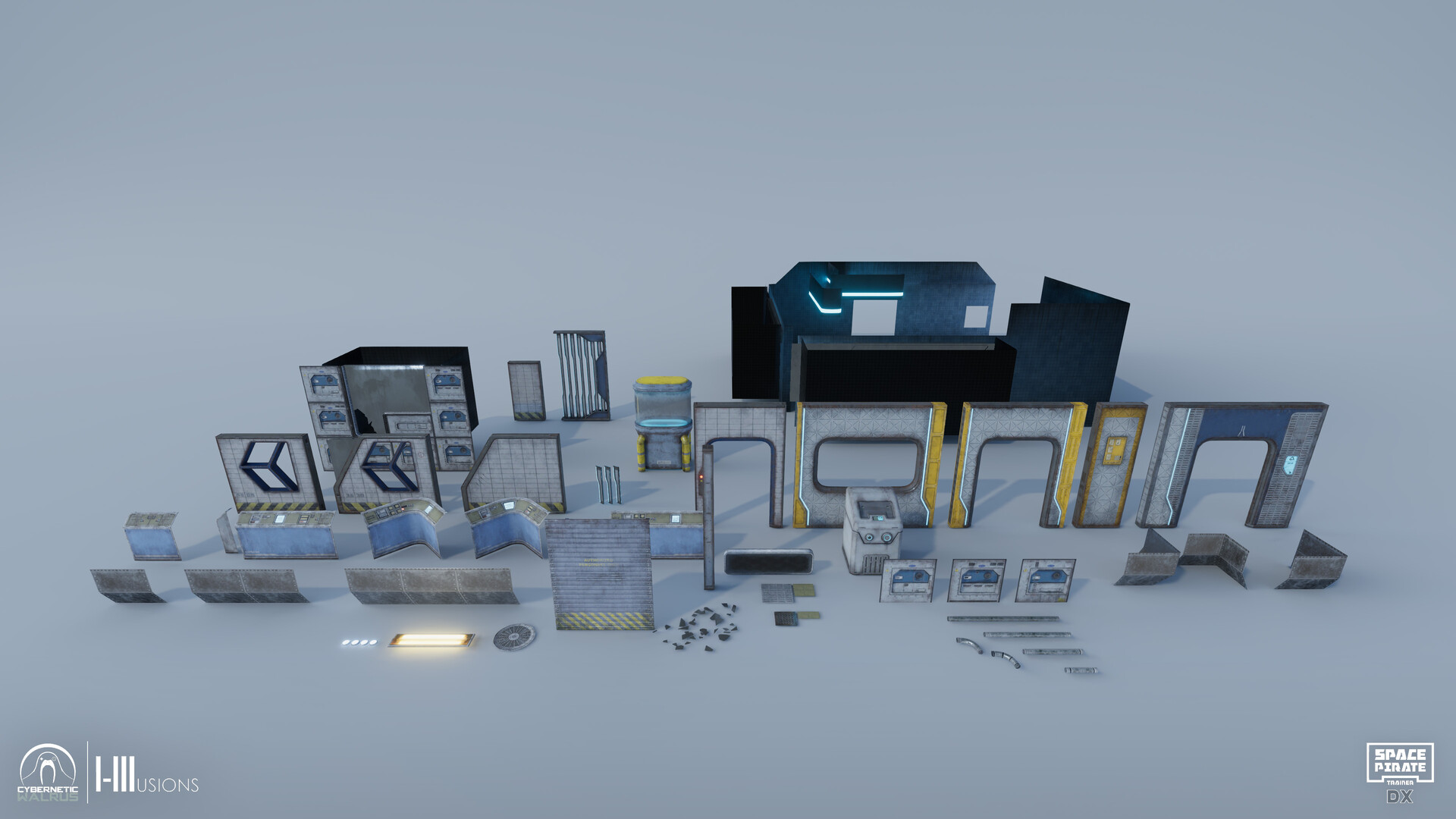 Cybernetic Walrus - Space Pirate Trainer DX - Lab Level Art - Mobile VR