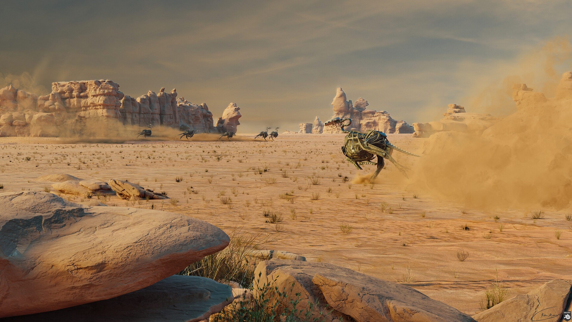 ArtStation - Desert Mechs