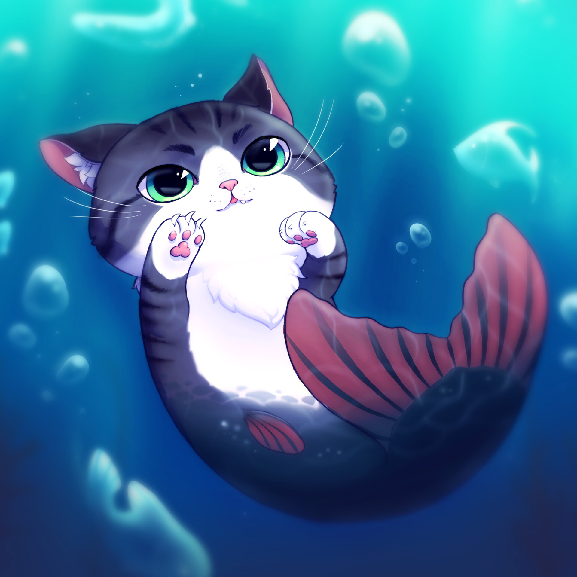 ArtStation - Cat-Catfish [Commission]