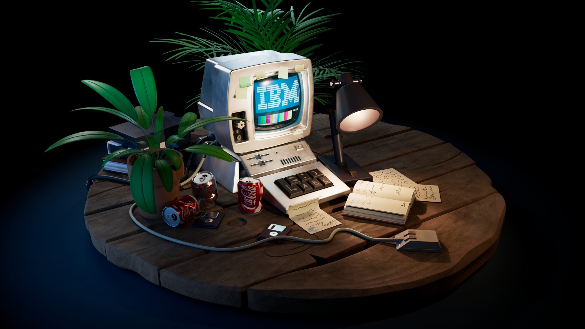 ArtStation - Stylized IBM Computer