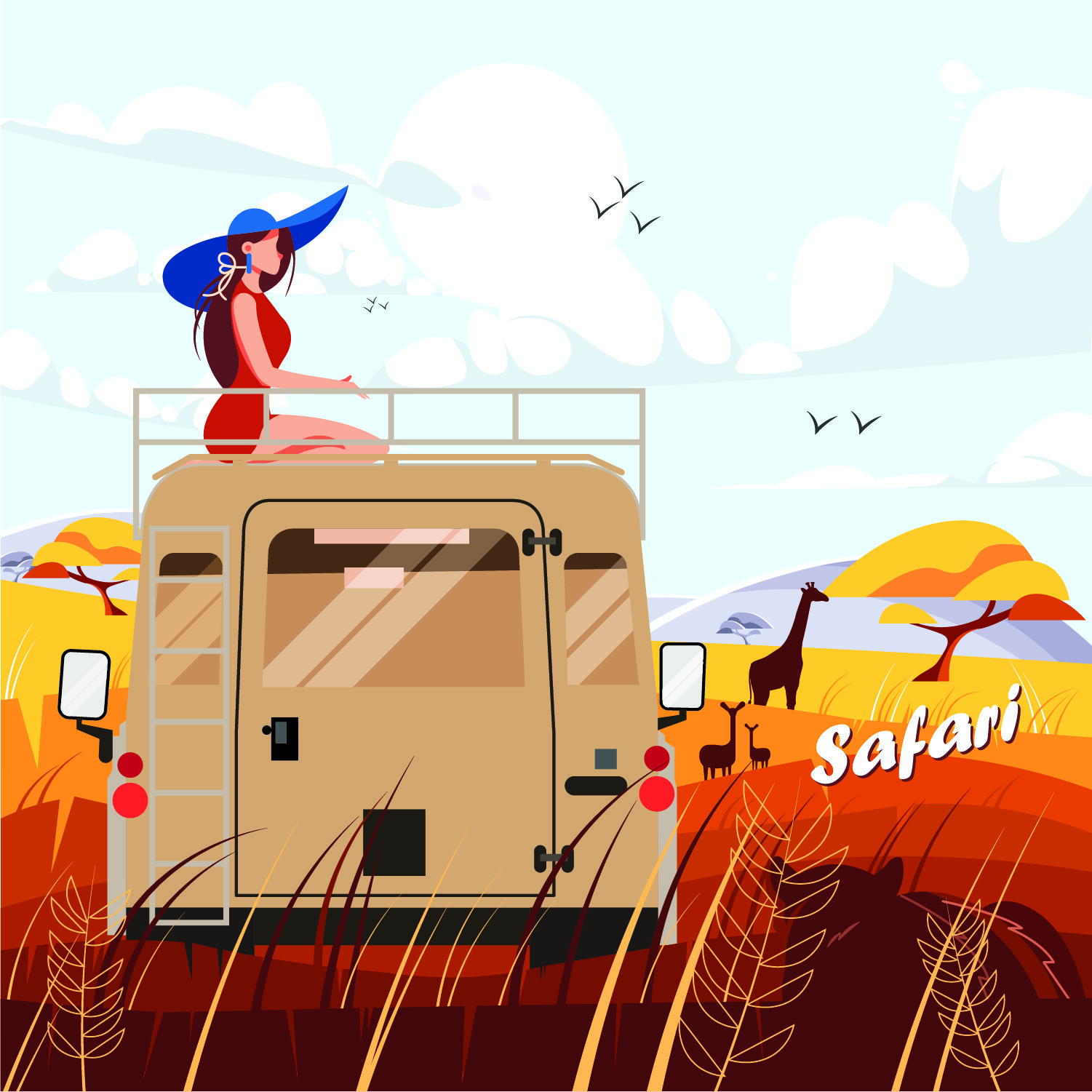 ArtStation - Flat Illustrations for Calendar design