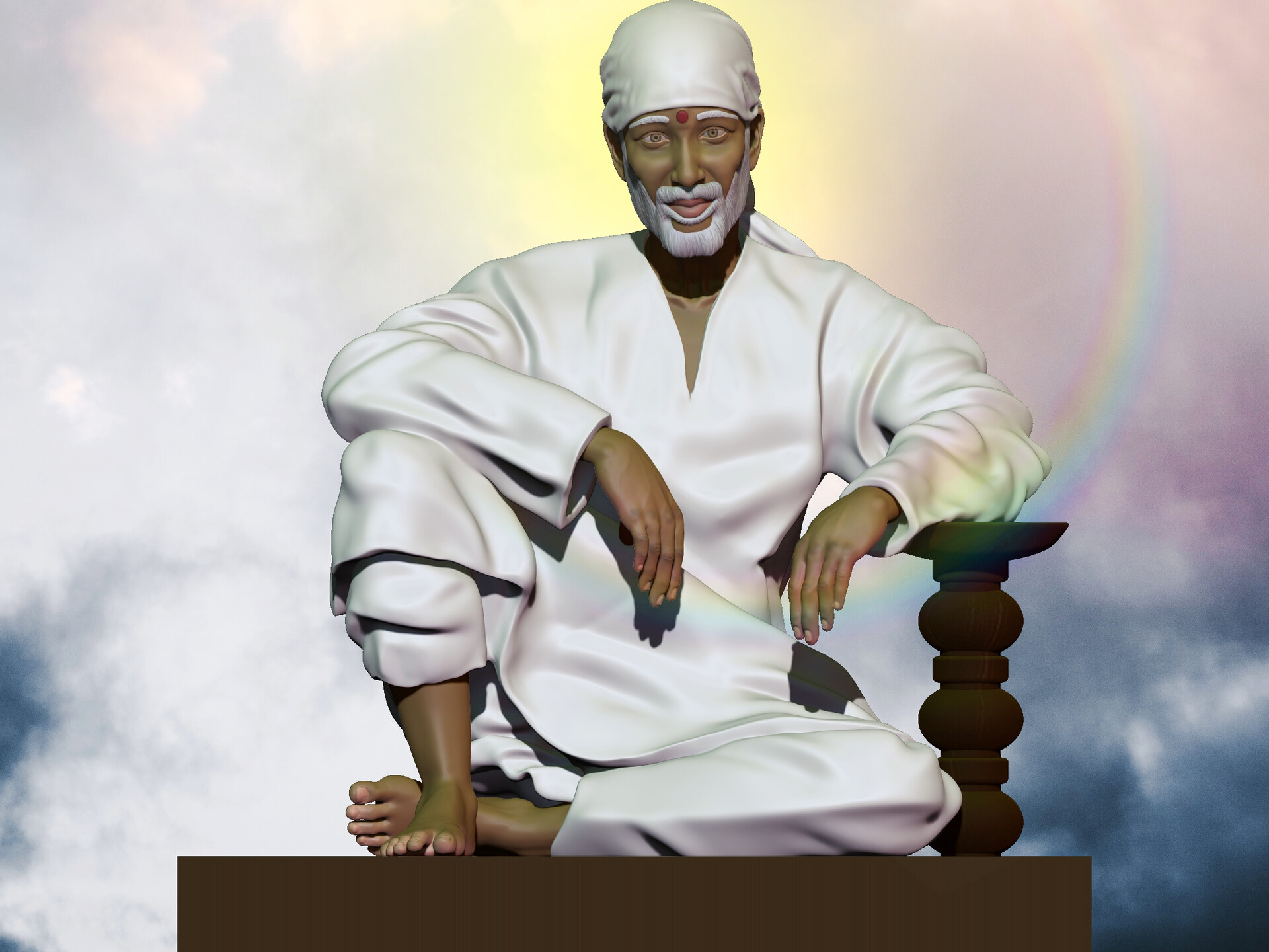 ArtStation - Semi realistic sai baba