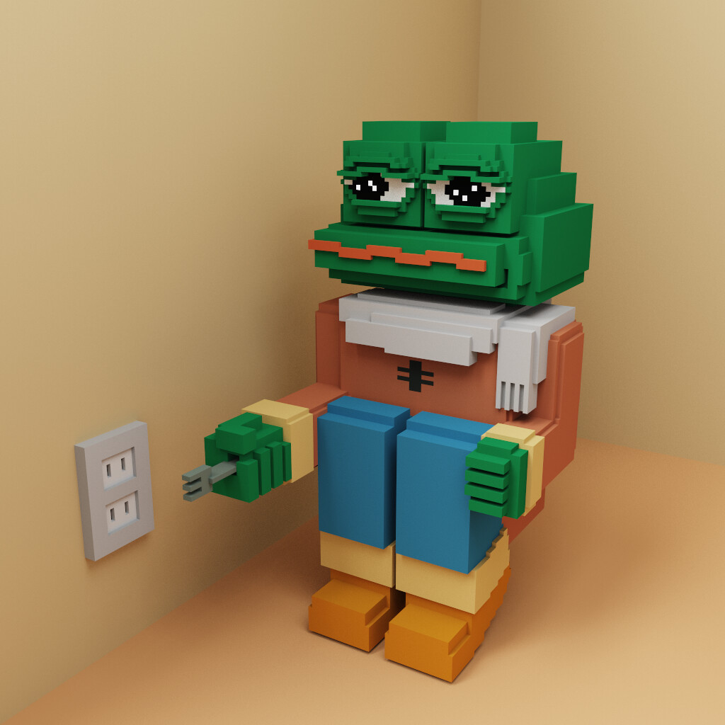 ArtStation - Voxel Unleashed_019 PEPE in front of the socket