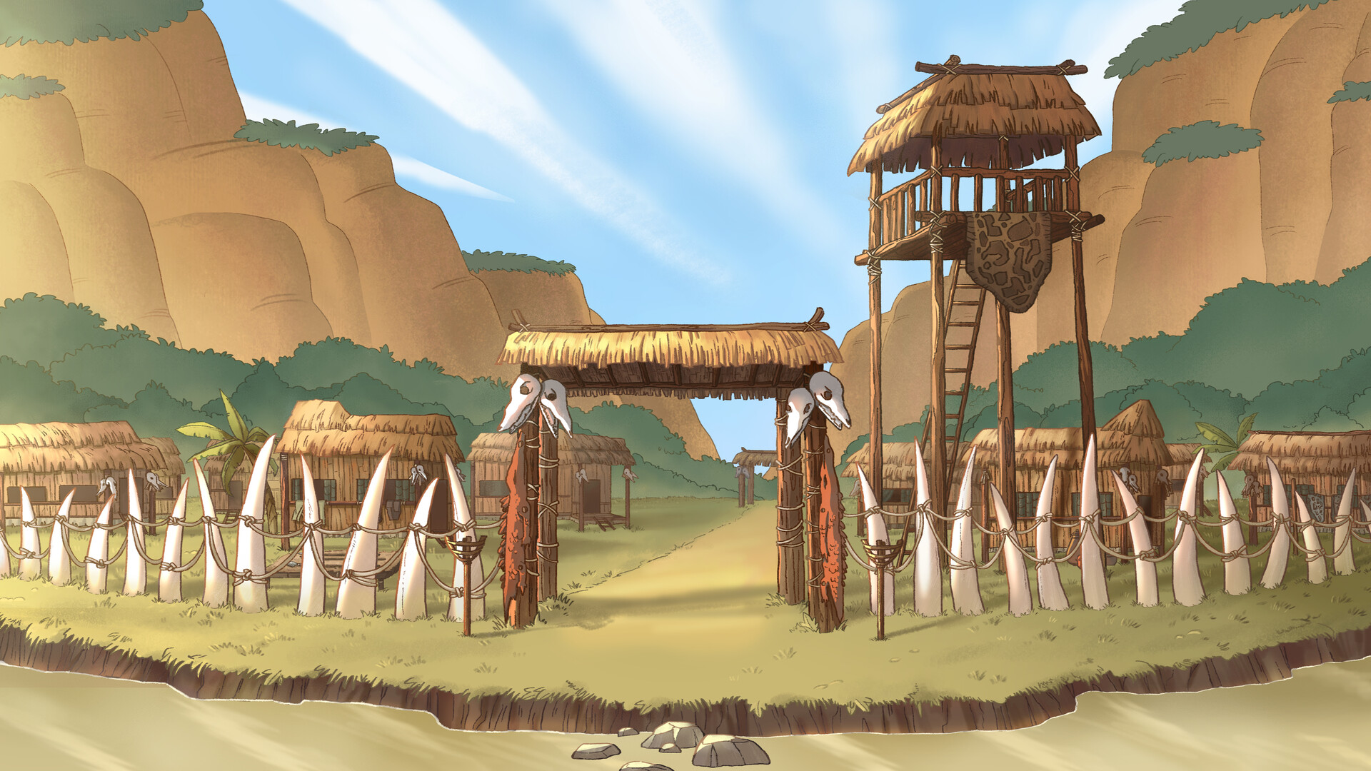 ArtStation - Reptile Hunter Village