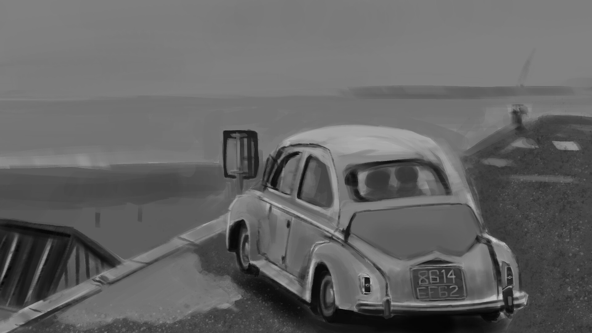 ArtStation - Semi-Realism - [Car at beach]