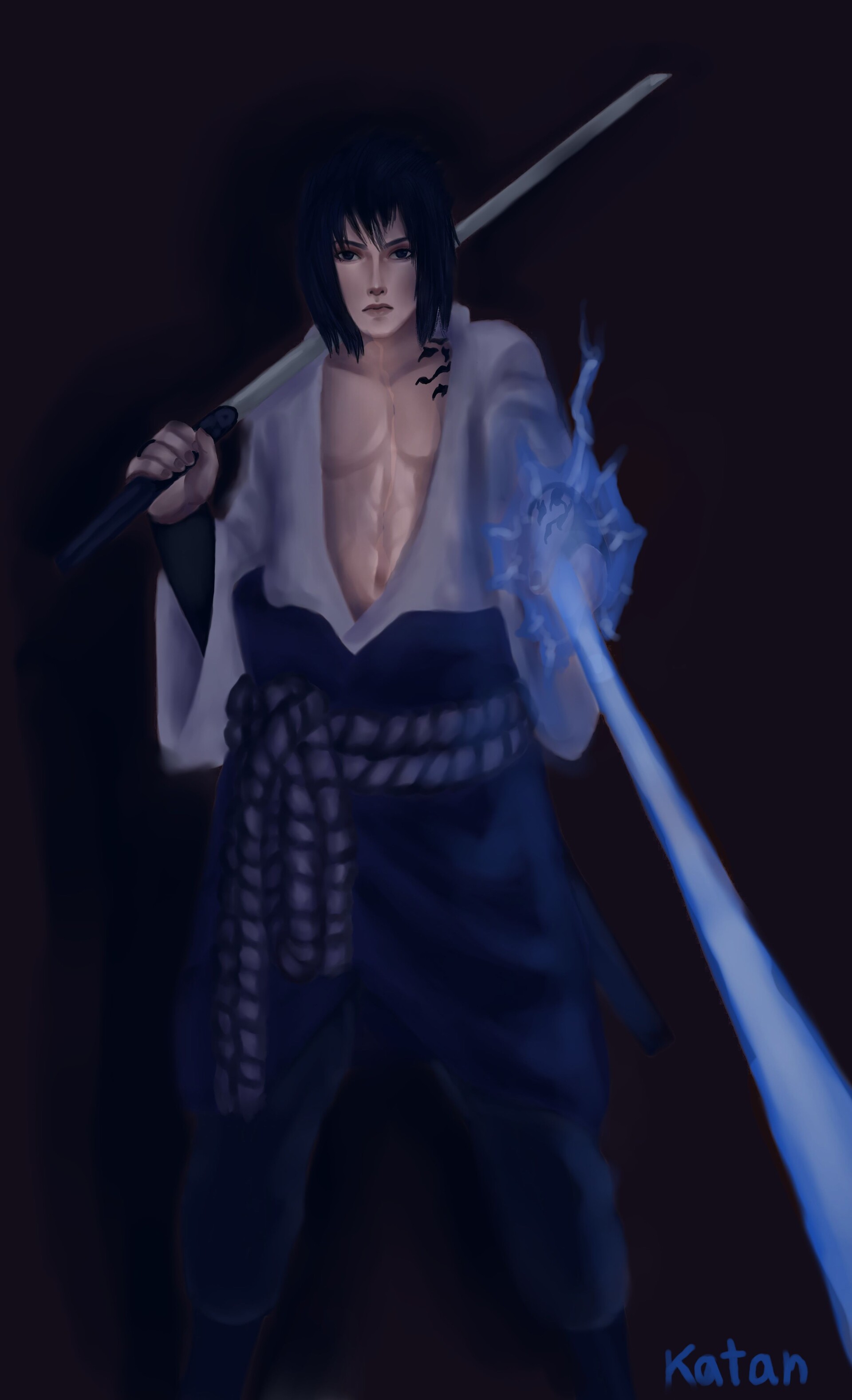 ArtStation - Uchiha Saske by Katan
