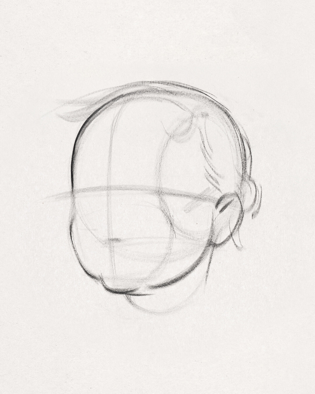 how to draw infant head