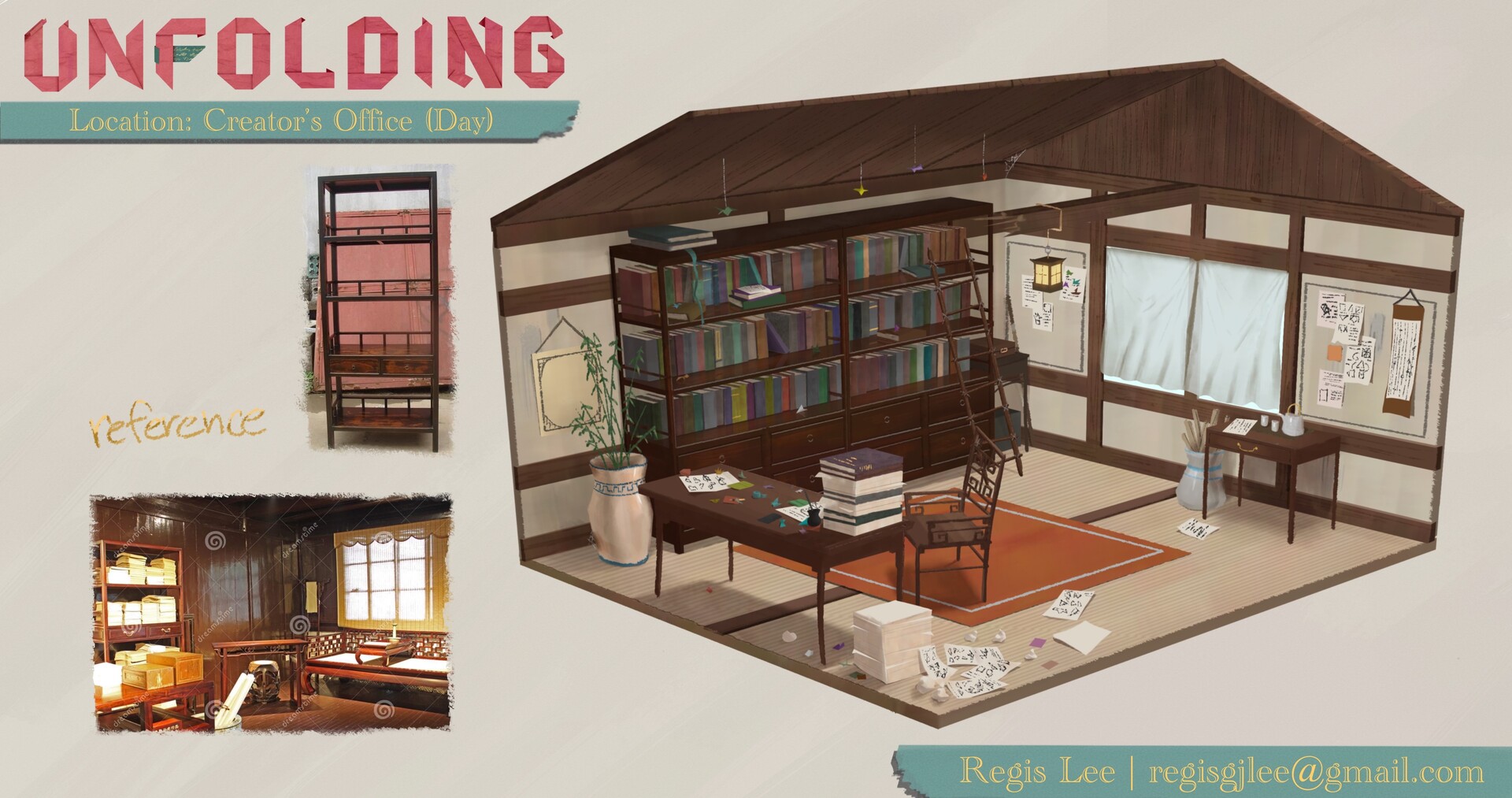 ArtStation - Unfolding | Location: Creator's Office (Day/Night)