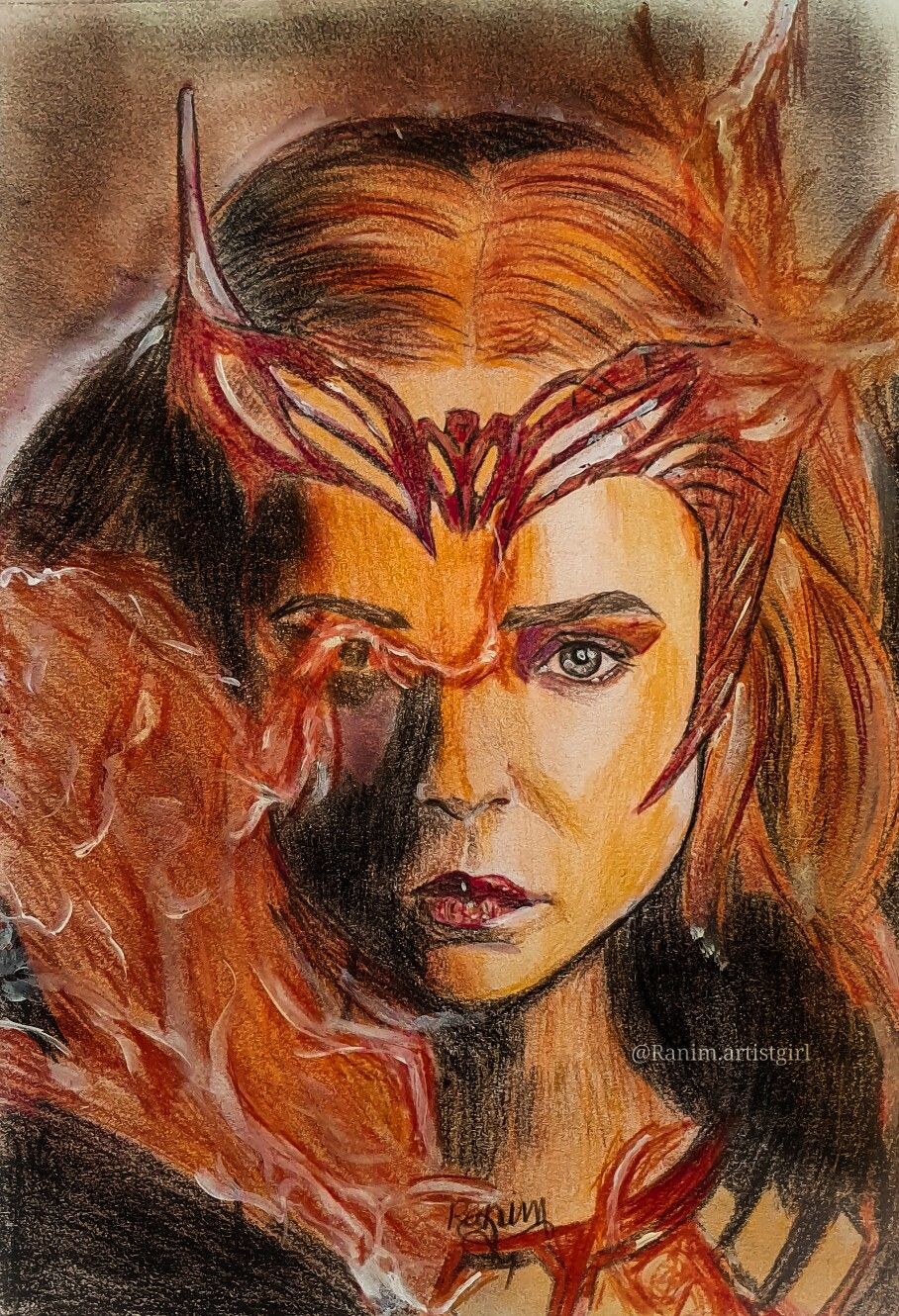 scarlet witch drawing by Raneem theartist — ProUser.Me