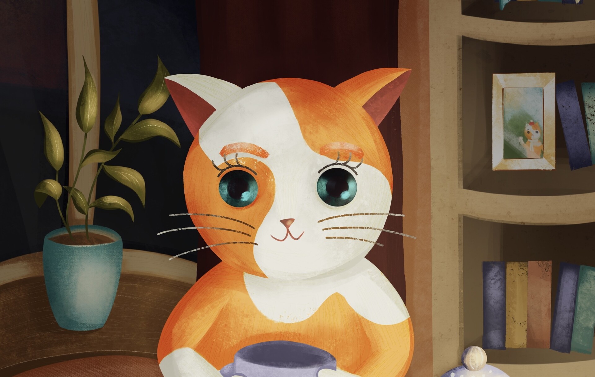 ArtStation - Cat evening