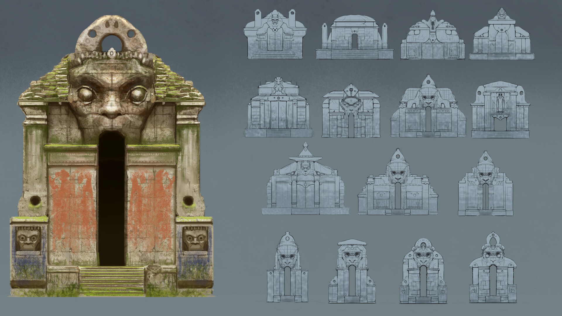 ArtStation - Temple entrance design work