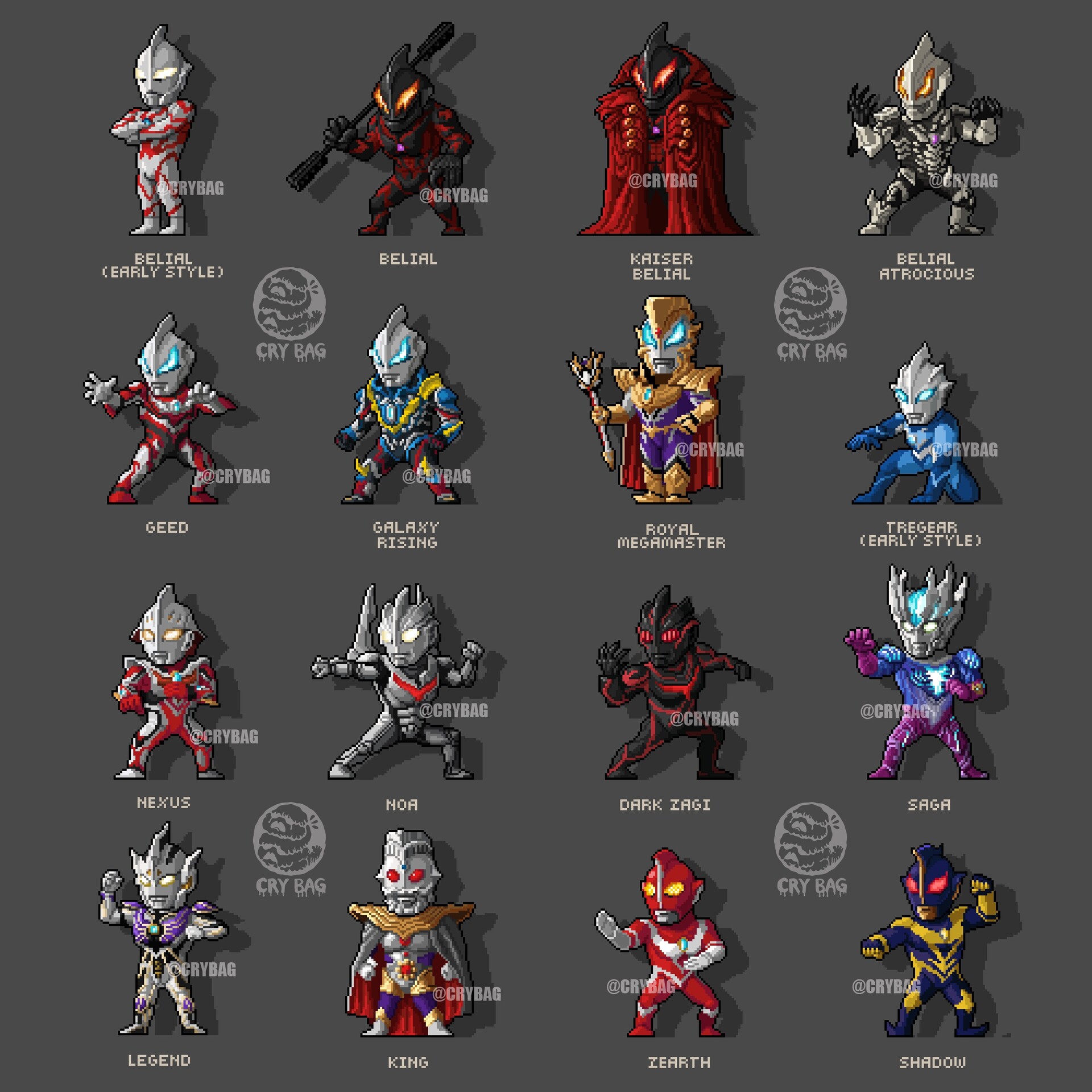 CRY BAG - ultraman pixelart