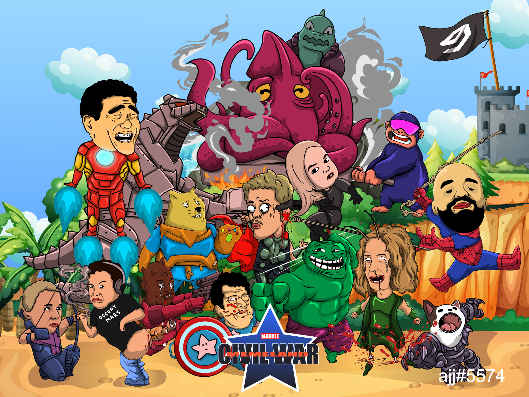 ArtStation - memeland civil war